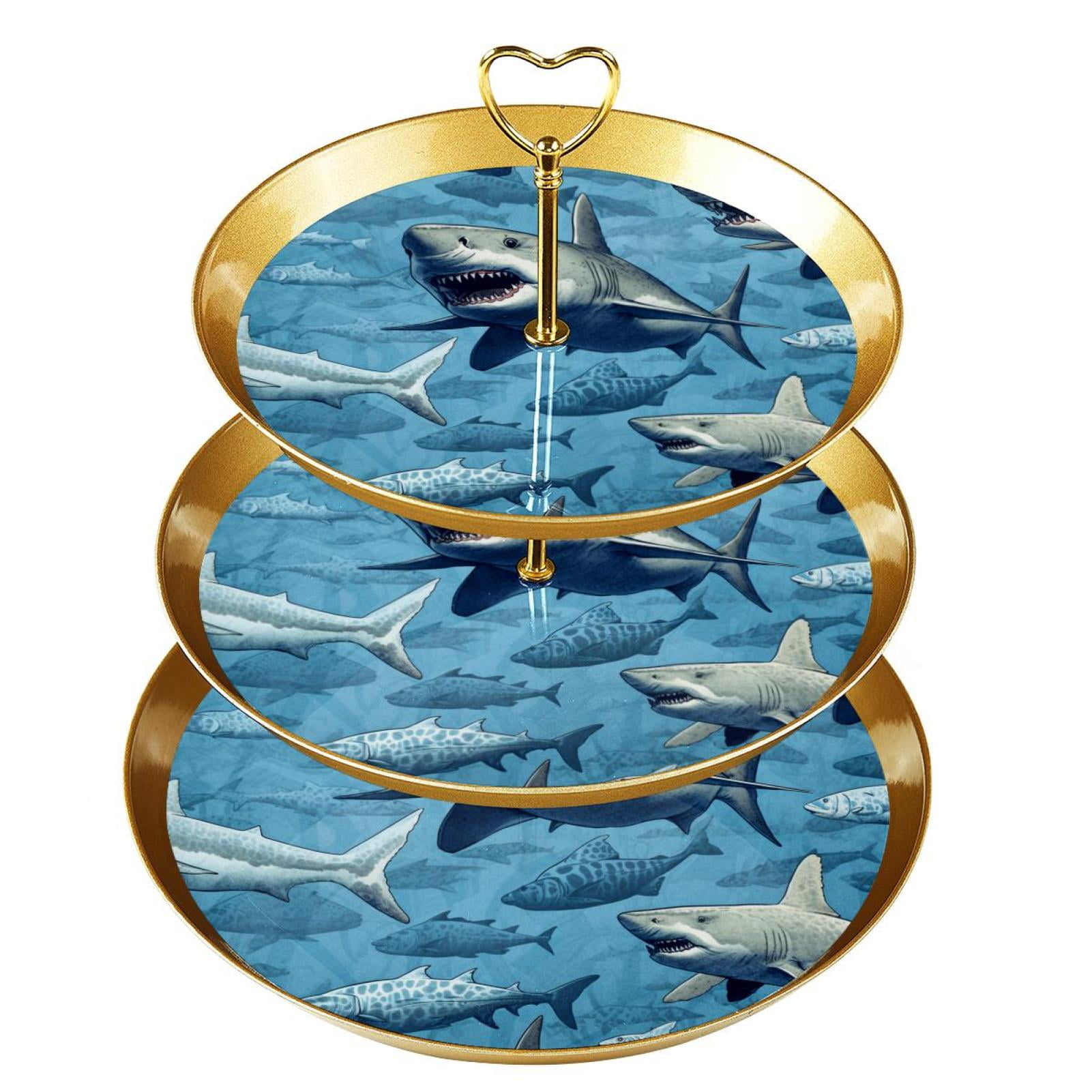 Shark Decorative Dessert Table Display Stand with Plastic Discs & Iron ...