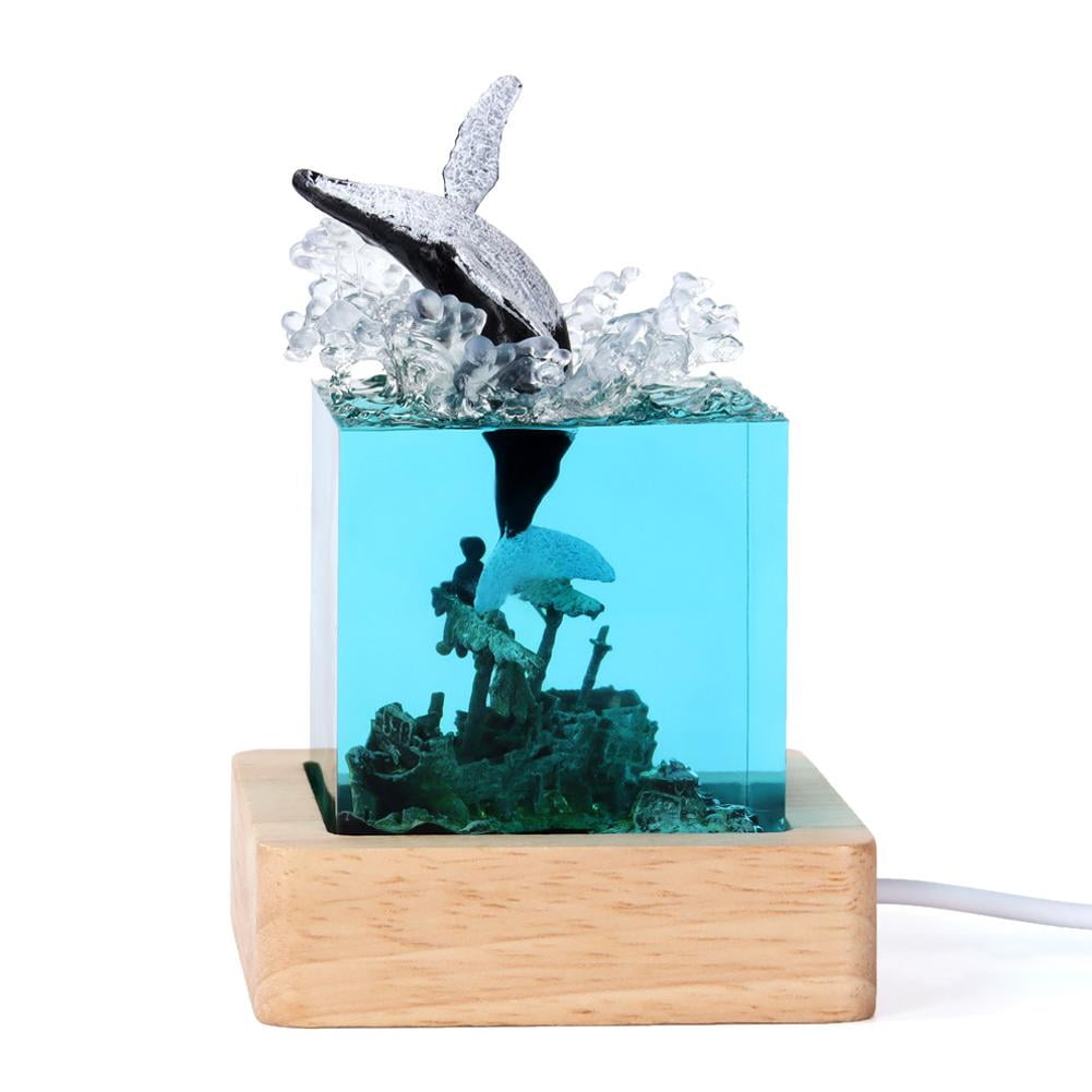 Shark Diver Night Light Table Lamp,Deep Sea Diving Night Light Shark ...