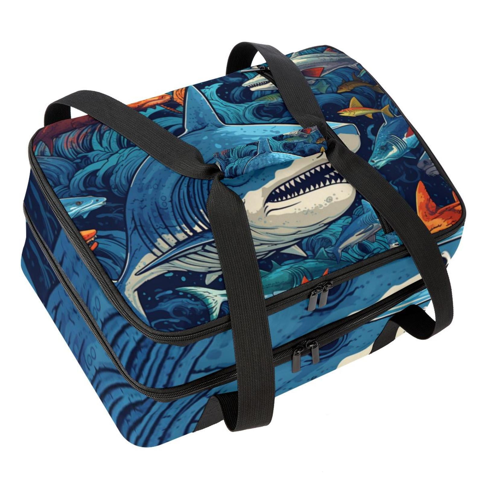 Shark Double Layered Insulated Refrigerated Lunch Bag with Two ...