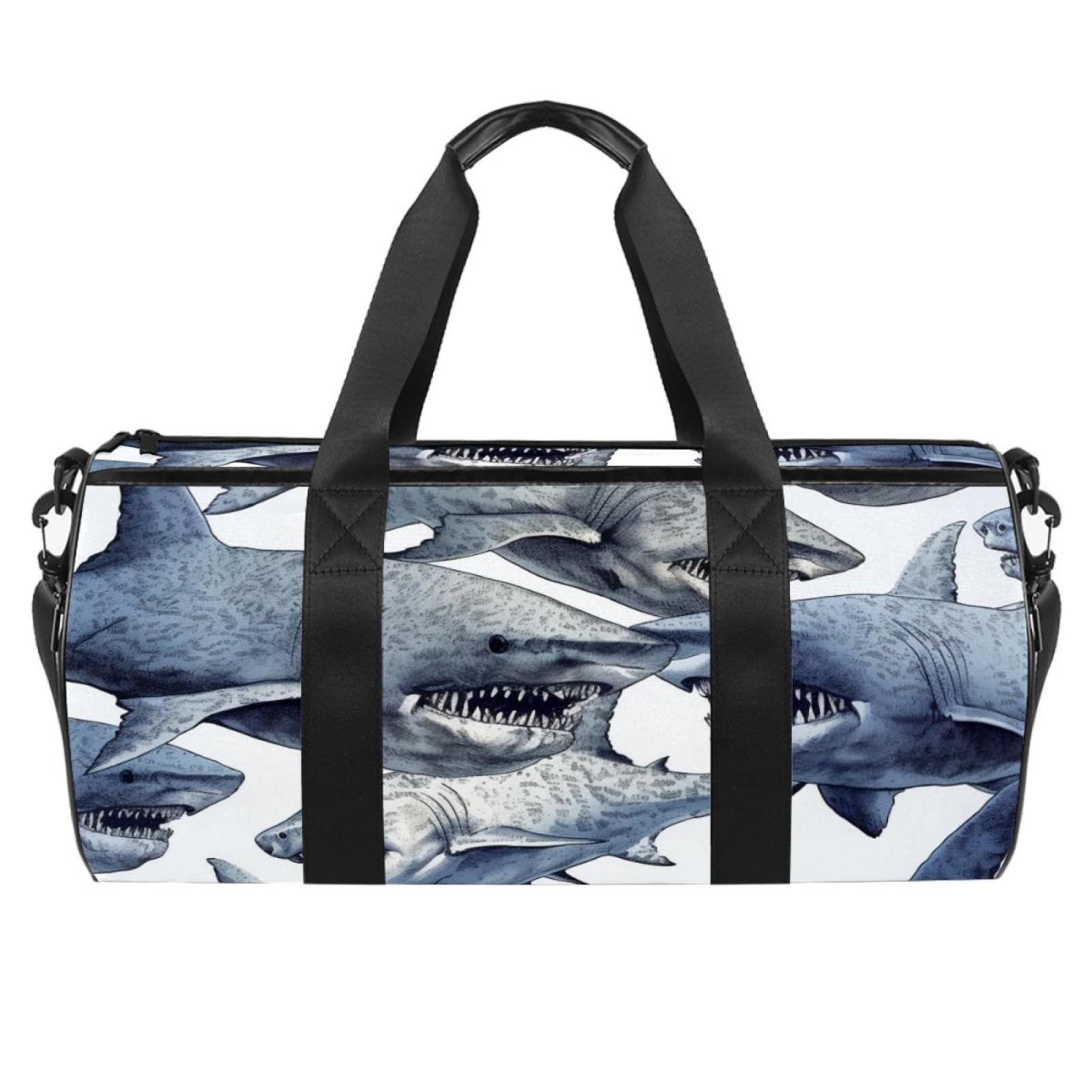 Shark Durable Duffle Bag with Travel Tote, Shoe Bag, and Gym Bags - 17. ...