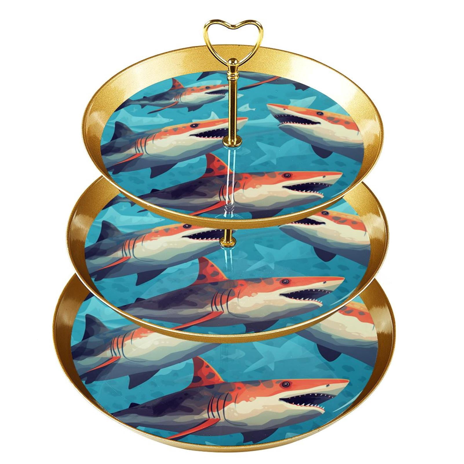 Shark Elegant Plastic Discs Jewelry Necklace Stand with Iron Pillars ...