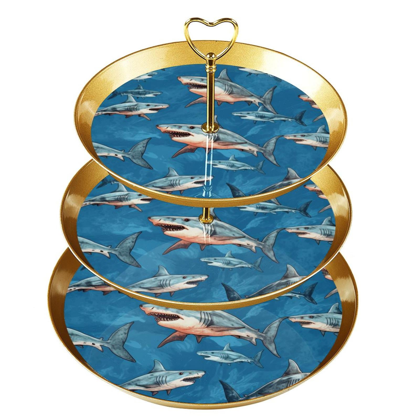 Shark Elegant Wedding Dessert Table Decor Set with Plastic Discs and ...