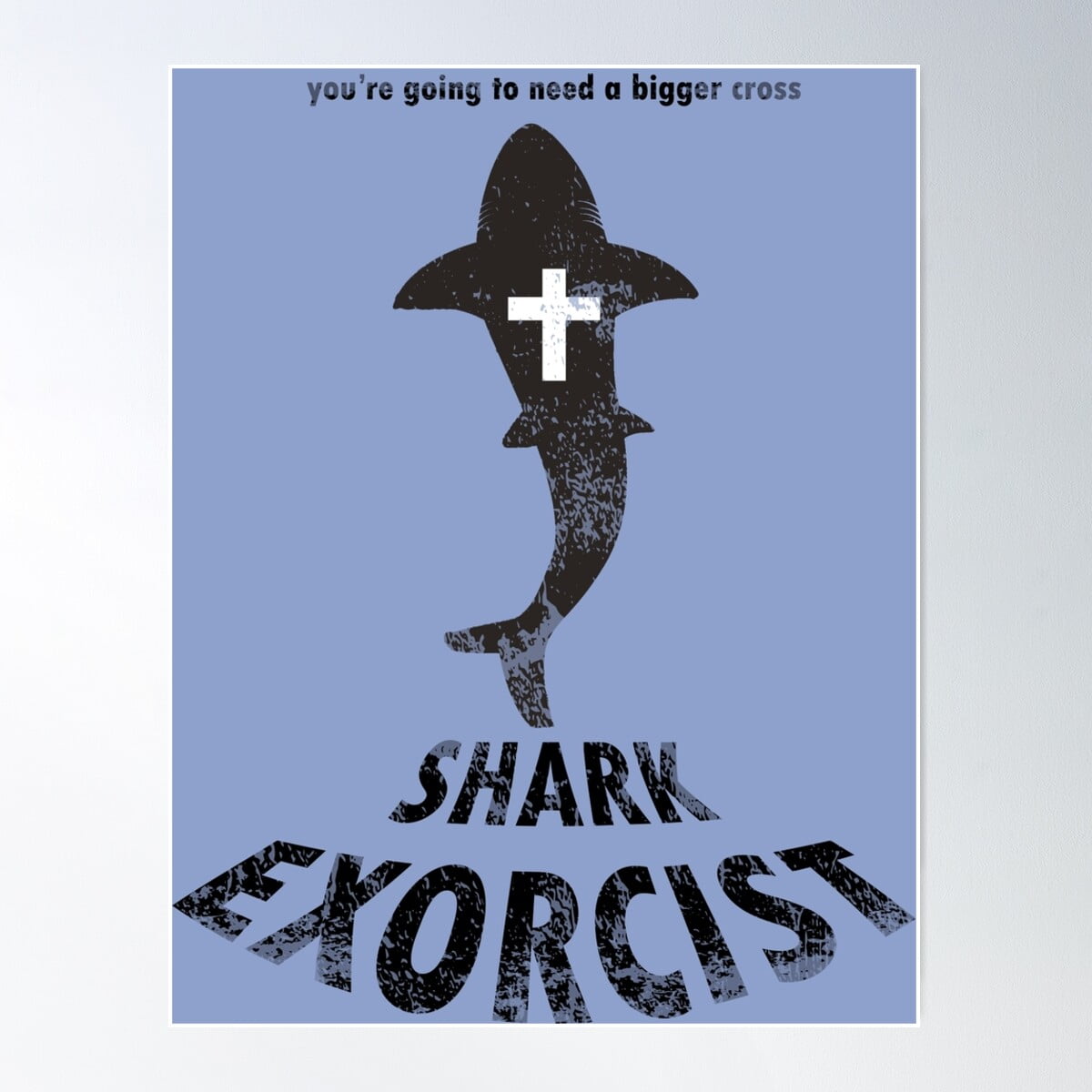Shark Exorcist - Bad B Movies Poster Wall Art, Modern Wall Decor For ...