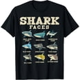 Shark Faces Species Sea Creature Ocean Life T-Shirt - Walmart.com