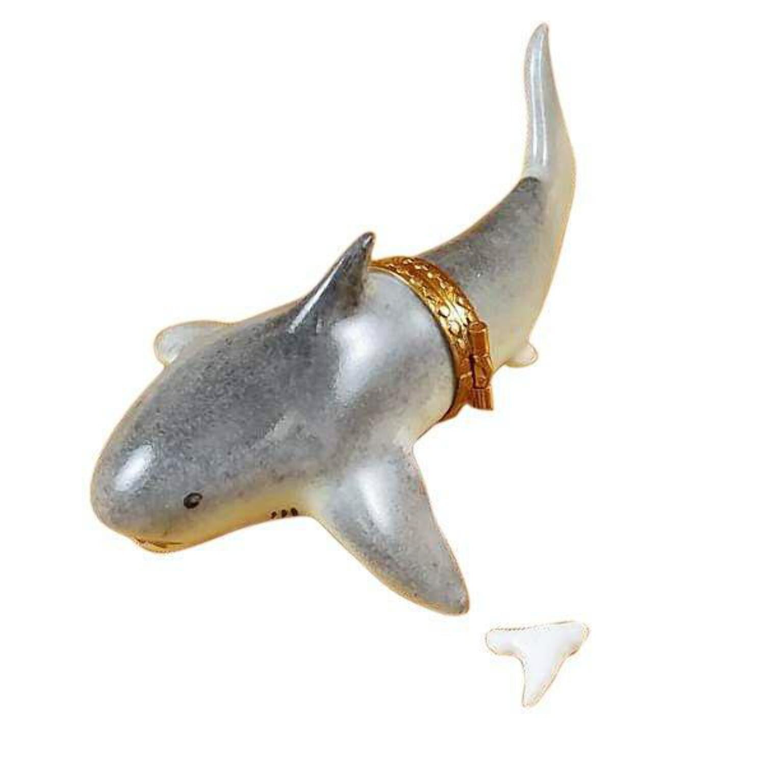 Shark Figurine with Removable Tooth Limoges Box Porcelain Figurine ...