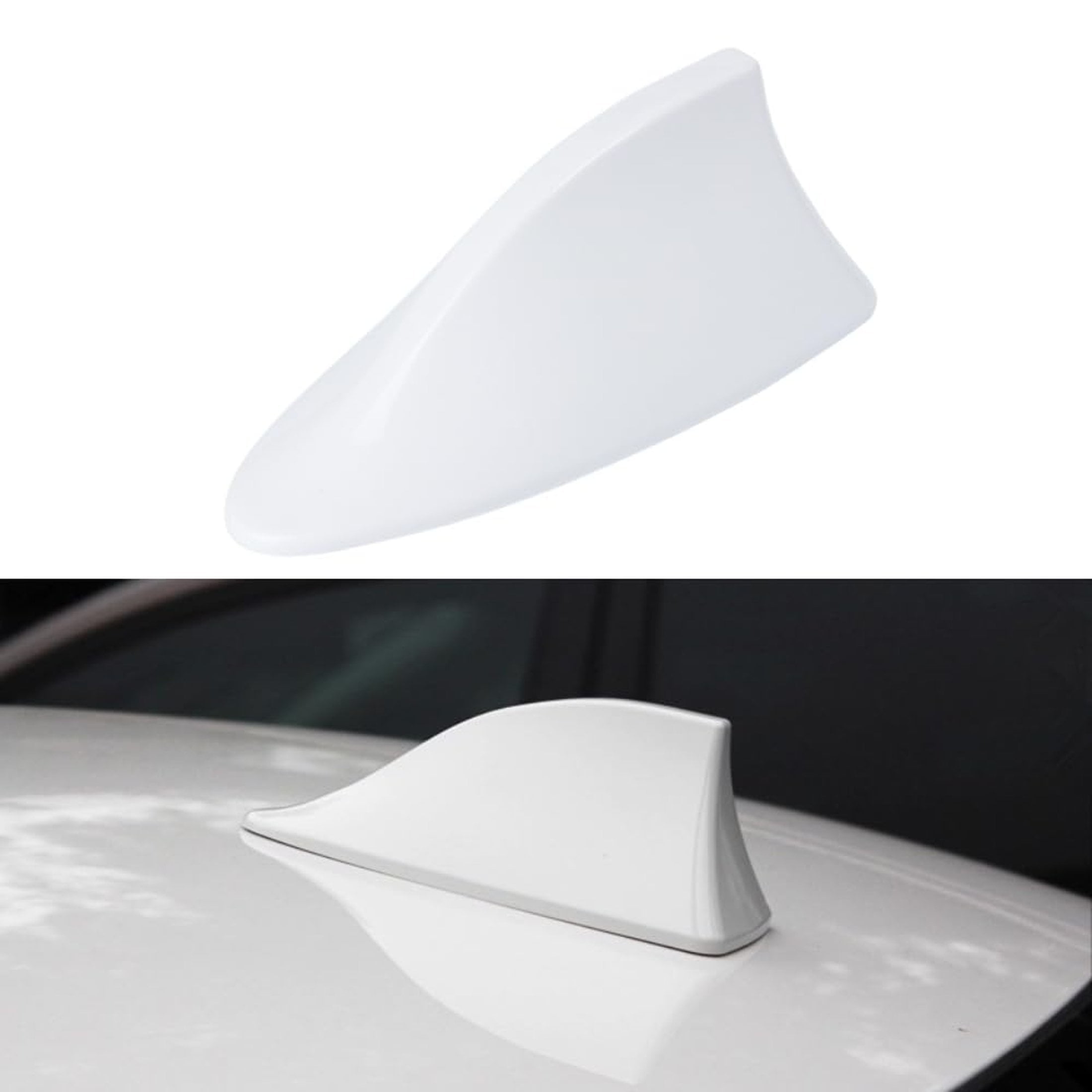 Shark Fin Car Antenna Cover - Universal Vehicle Decoration in White ...