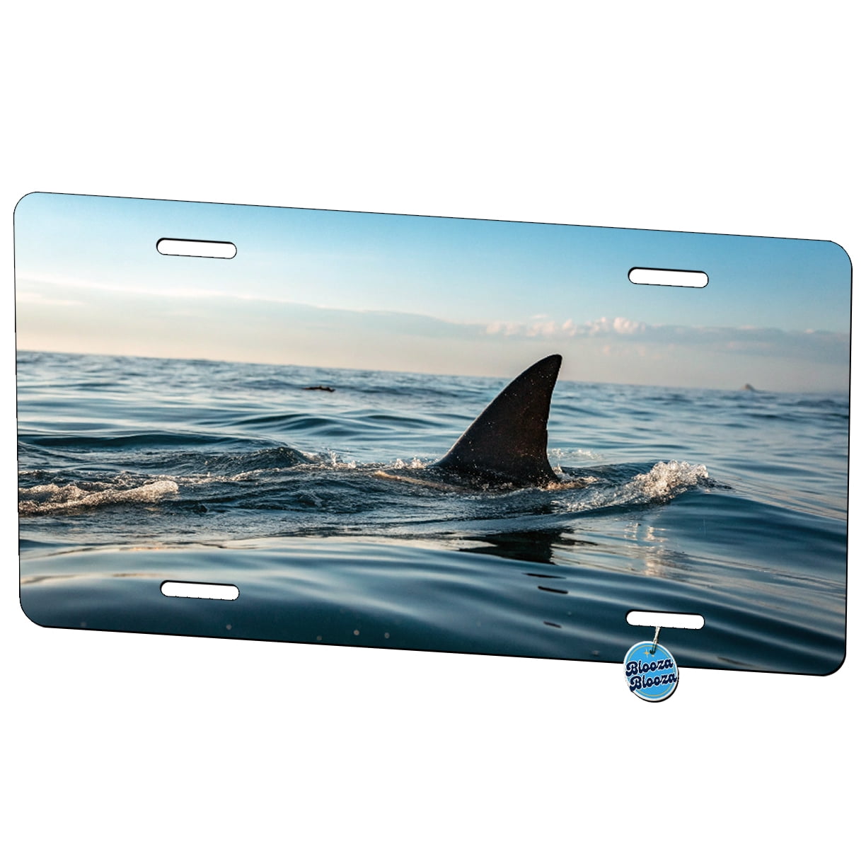 Shark Fin In Ocean Sea Metal Novelty License Plate - Walmart.com