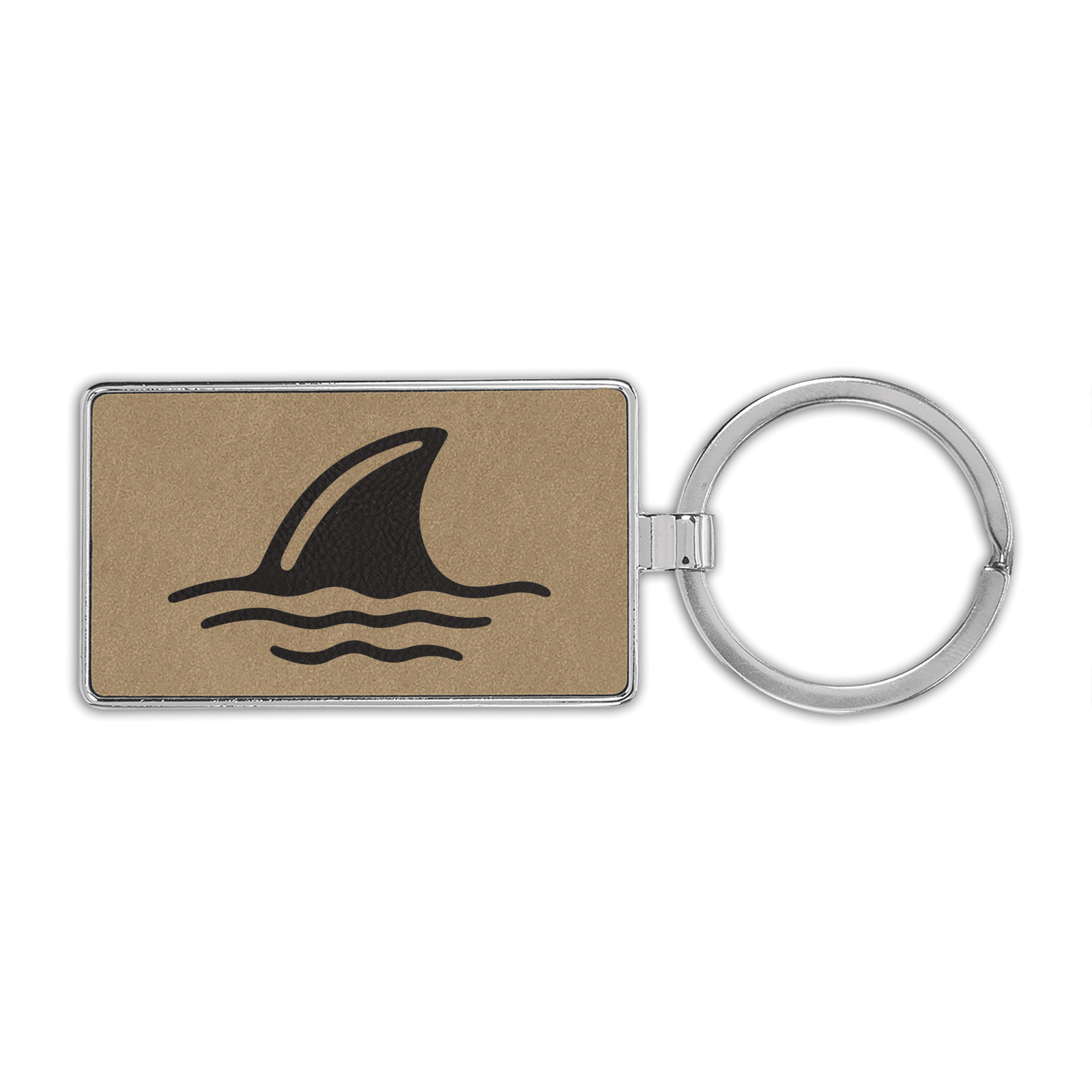Shark Fin In Water Premium Leatherette Keychain dive scuba snorkel sea ...