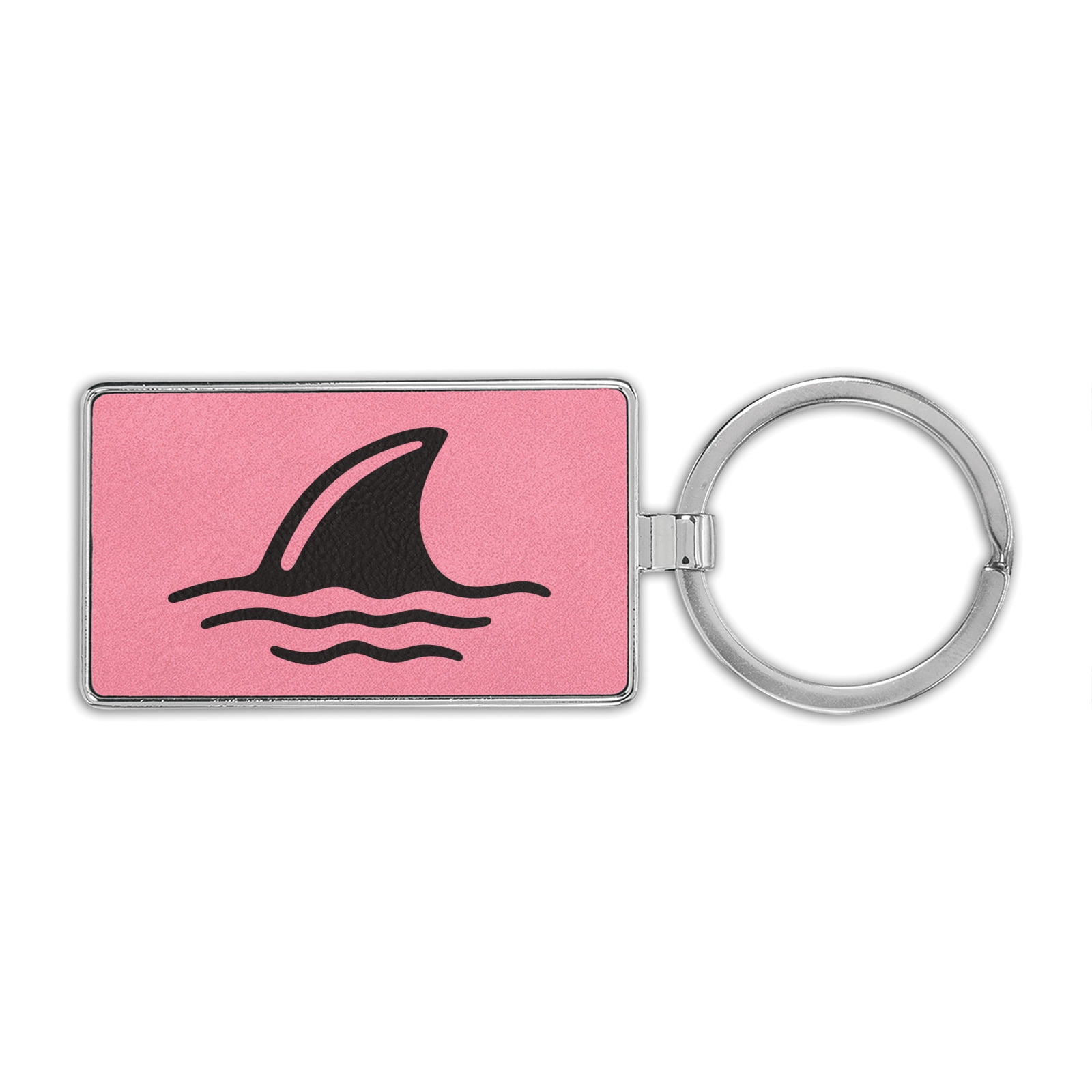 Shark Fin In Water Premium Leatherette Keychain dive scuba snorkel sea ...