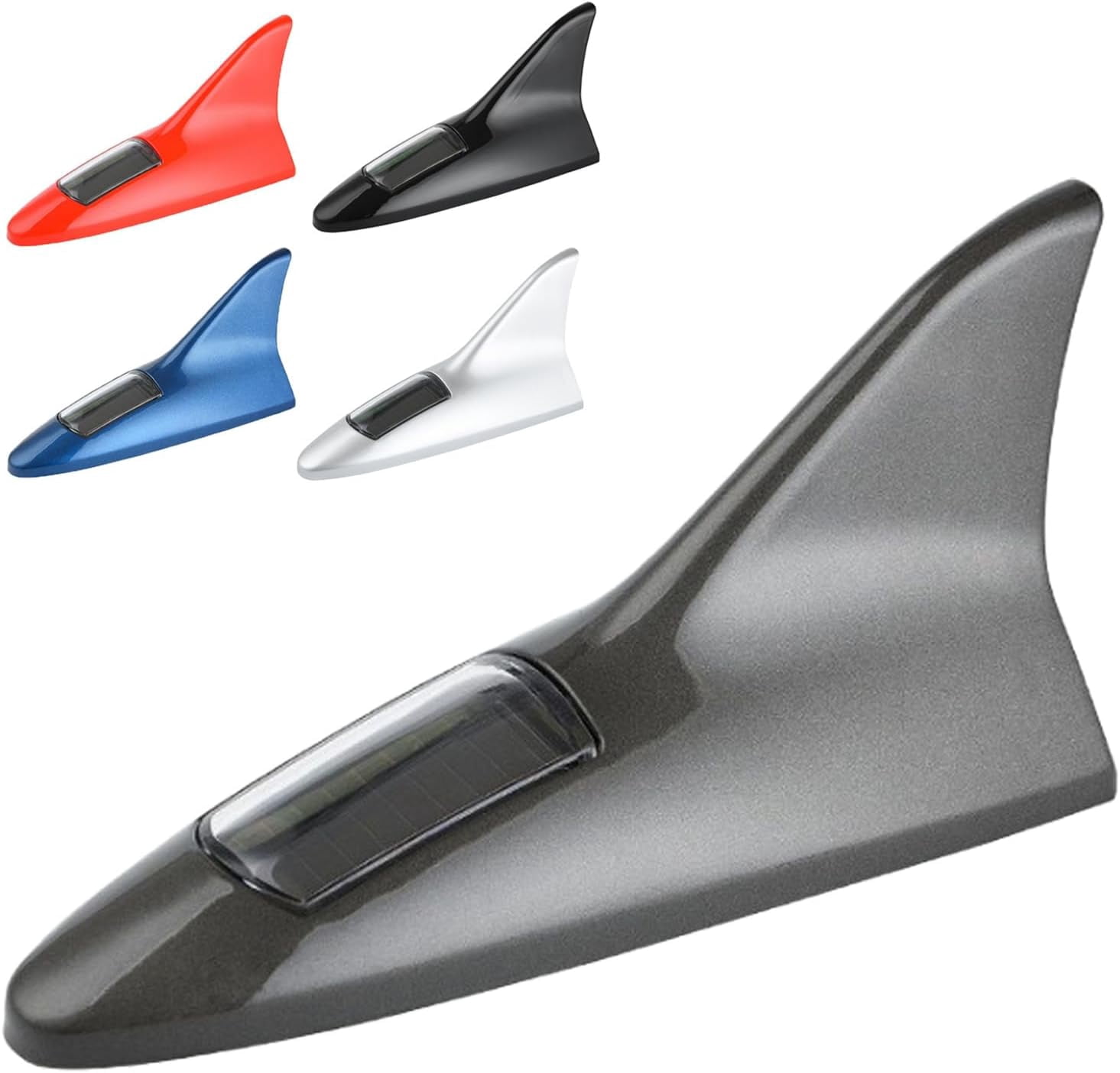Shark Fin Solar Warning Light for Car, Solar-Powered Shark Fin Aerial ...