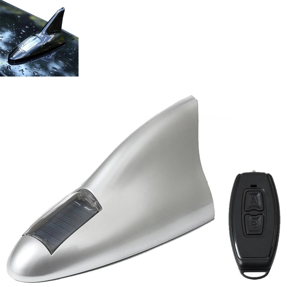 Shark Fin Solar Warning Light for Car Waterproof 18 LED Flash Light ...
