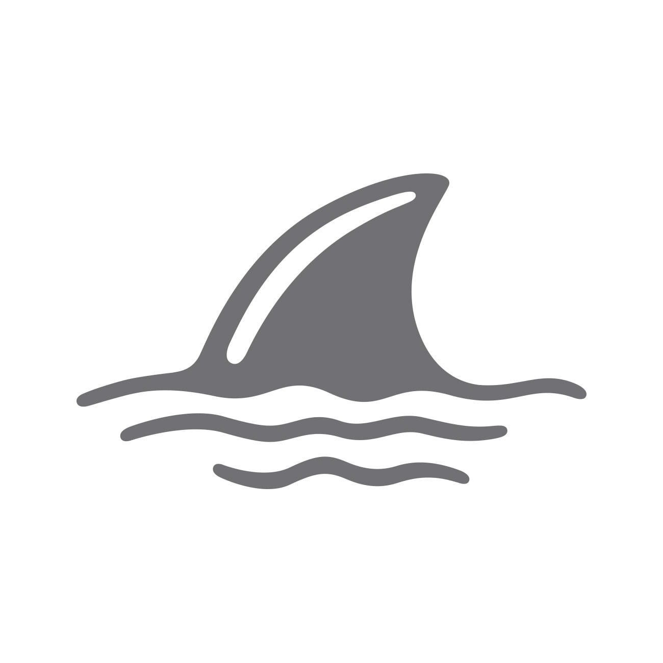 Shark Fin in Water Sticker Decal Die Cut - Self Adhesive Vinyl ...
