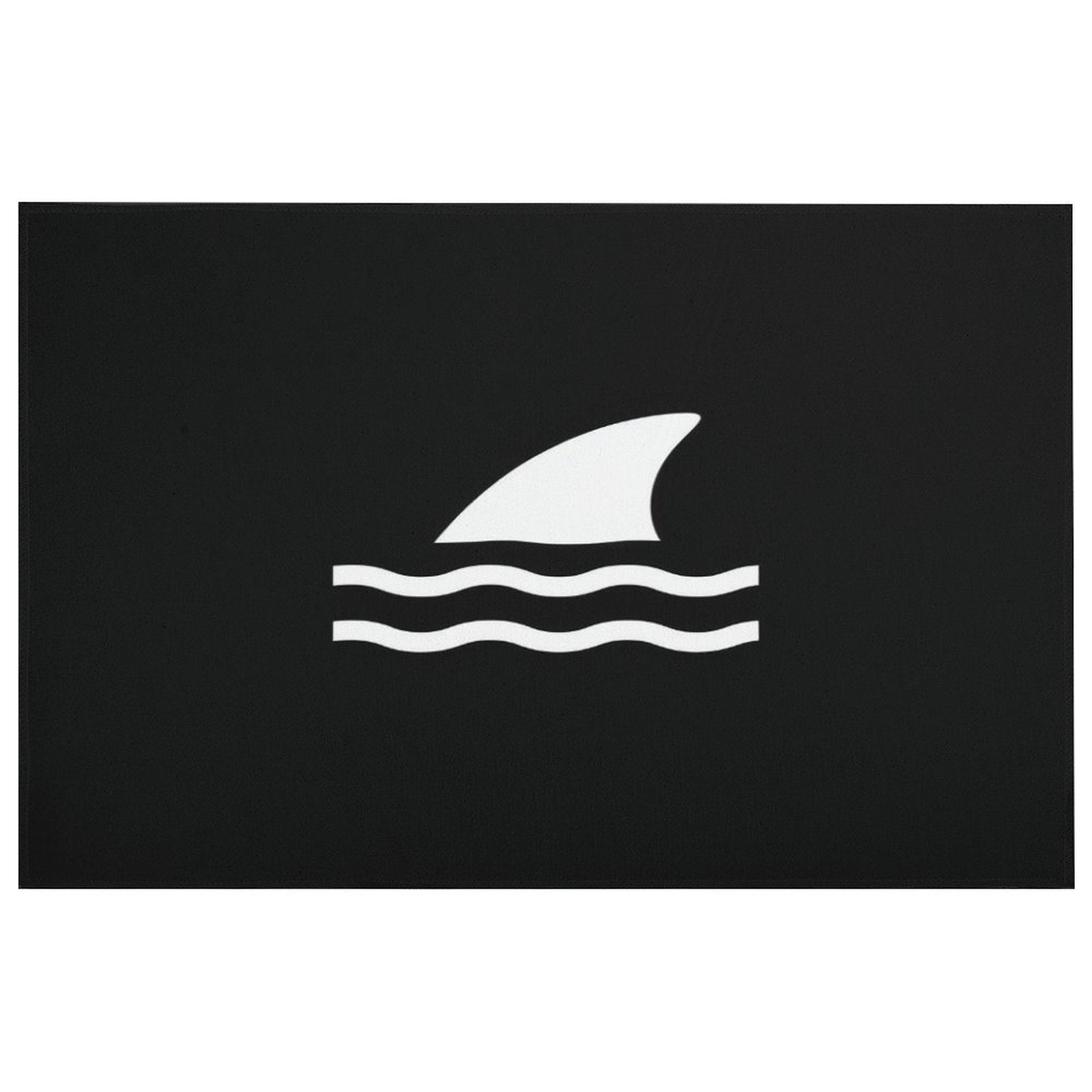 Shark Fin Wave Icon Adult Home Decor Bedroom Living Room Crystal Velvet ...