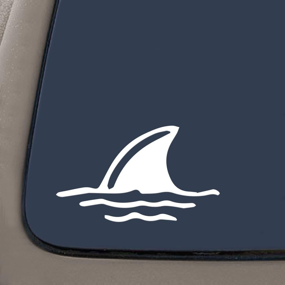 Shark Fin in Water- Die Cut Vinyl Window Decal/sticker for Car or Truck ...