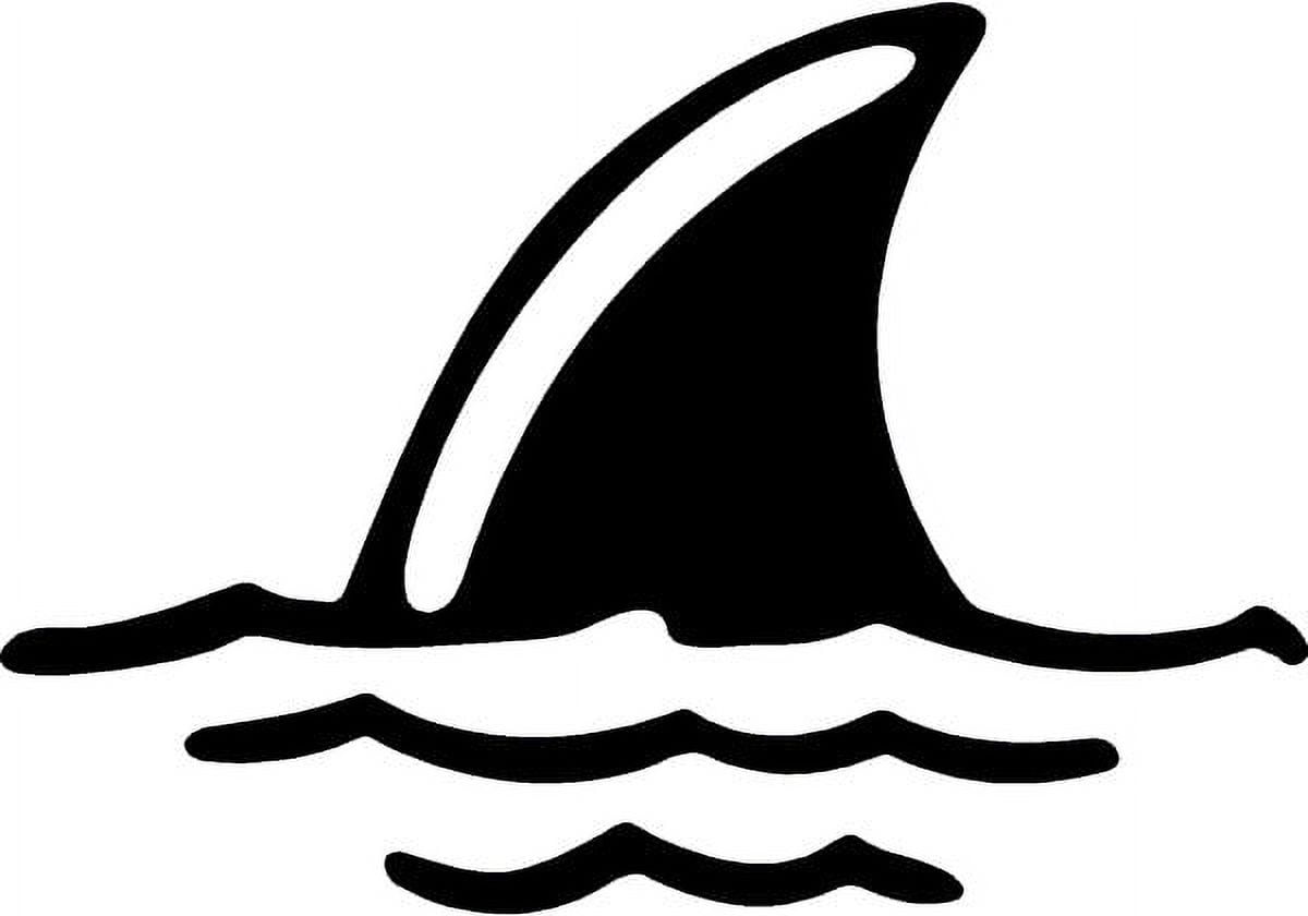 Shark Fin in Water Vinyl Decal Sticker | Cars Trucks Vans Walls Laptops ...
