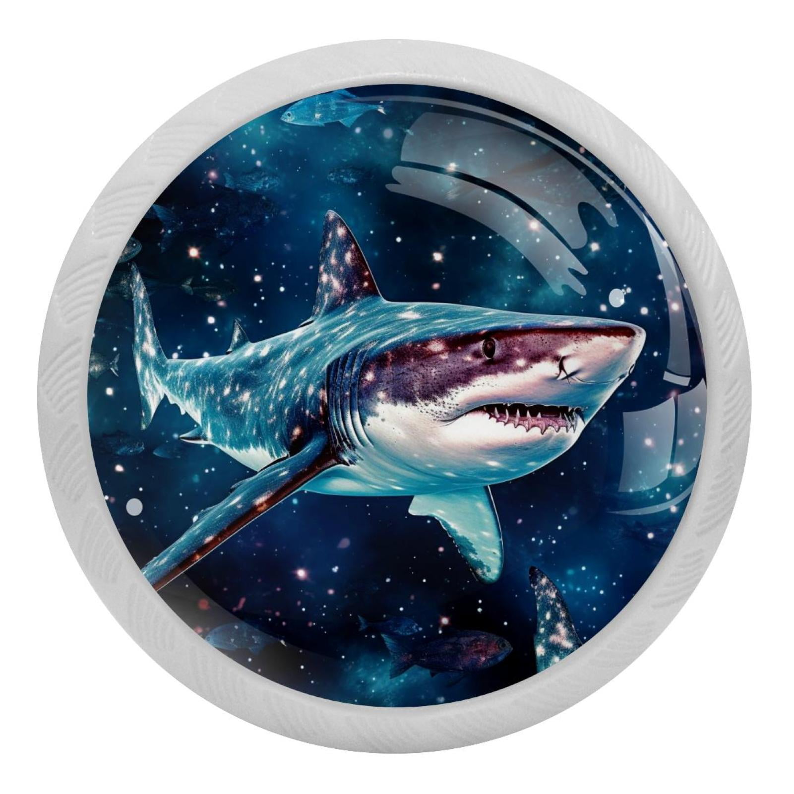 Shark Fluorescent Drawer Pulls with Screws: Round Knobs, 4-Pack, Glow ...