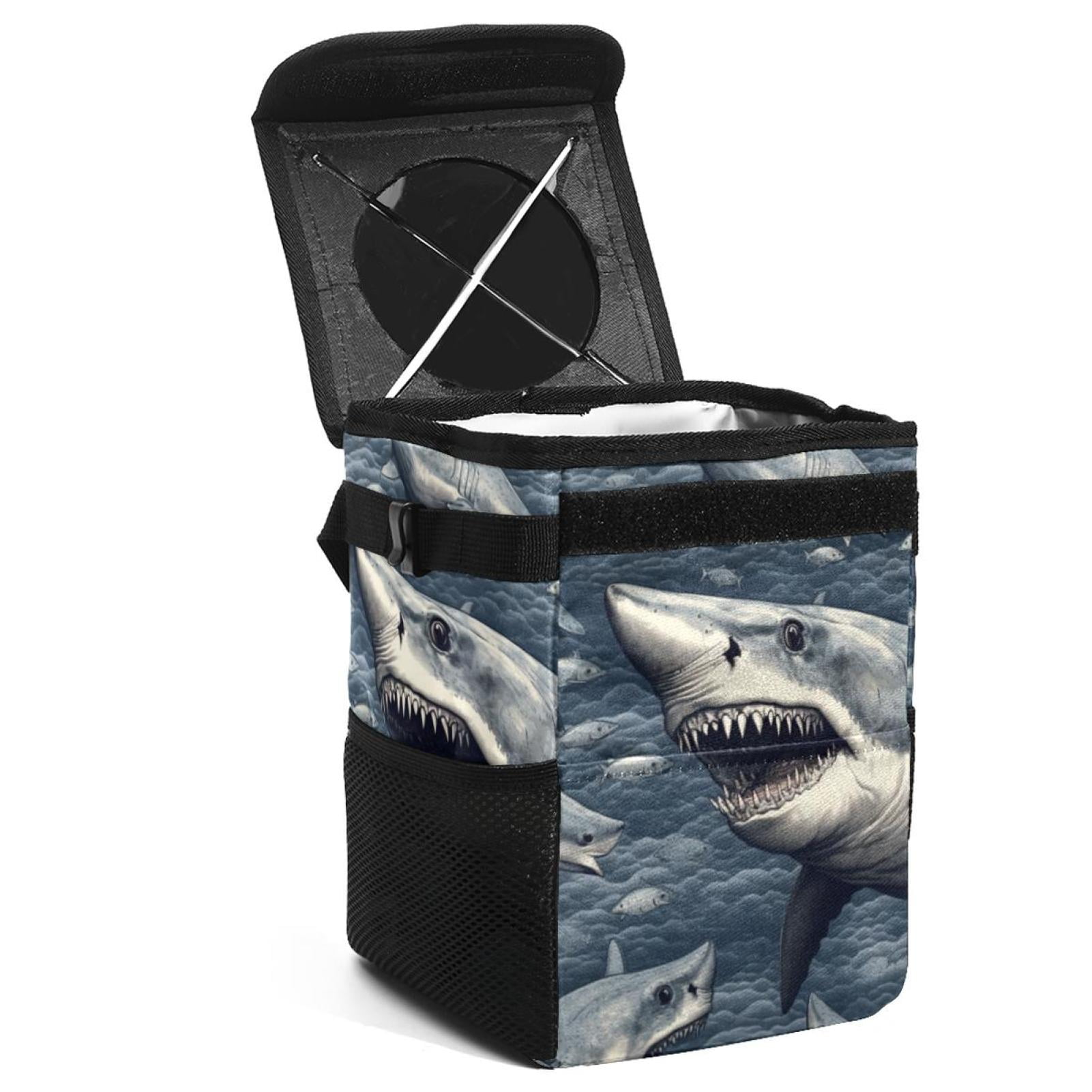 Shark Foldable Car Garbage Can Trash Can for Car, with Lid, Leak-Proof ...