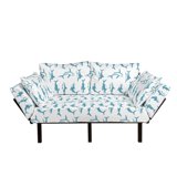 Shark Futon Couch, Scary Predators of the Seas Blue Fishes with Fins ...
