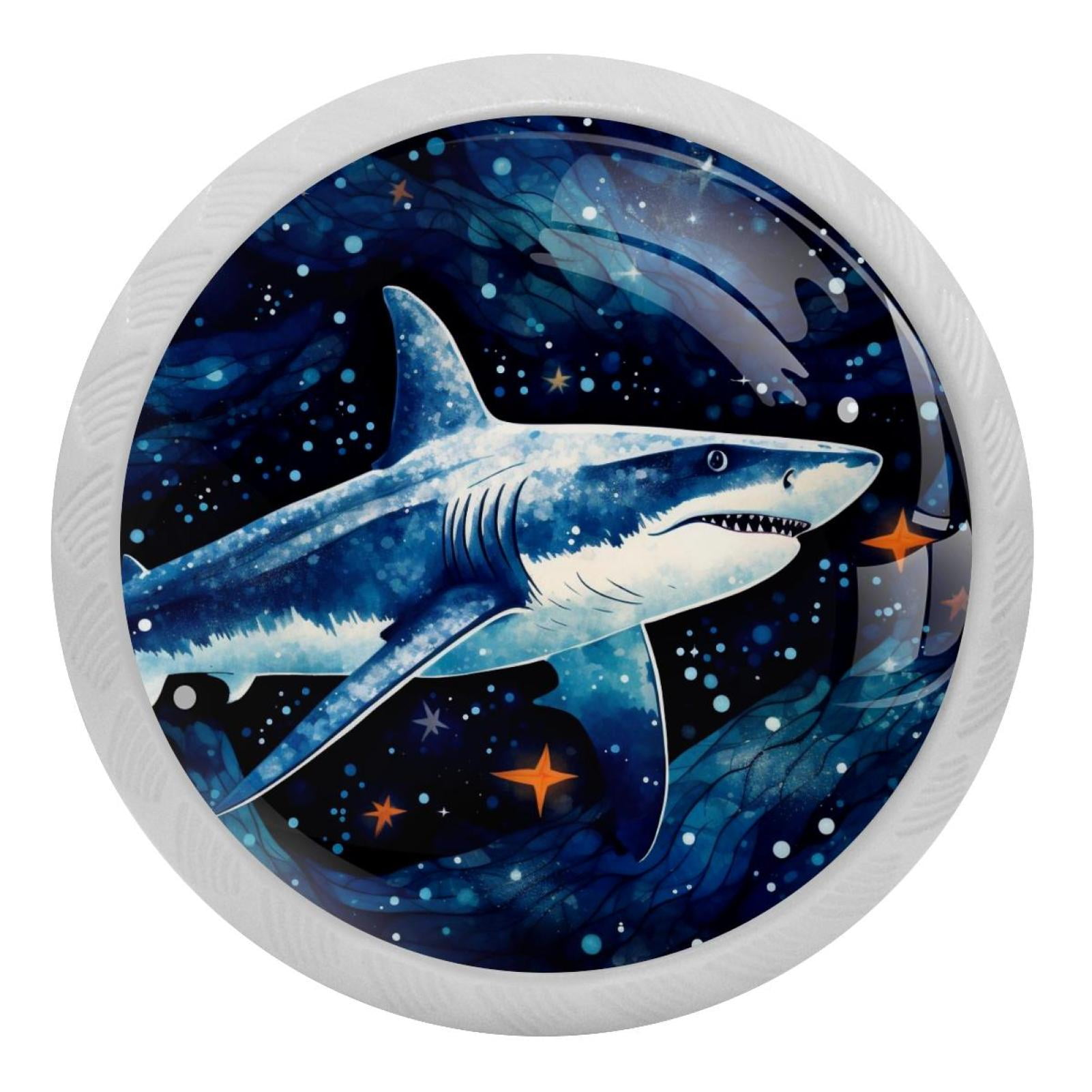 Shark Glow-in-the-Dark Cabinet Knobs: Fluorescent Drawer Pulls (4-Pack ...