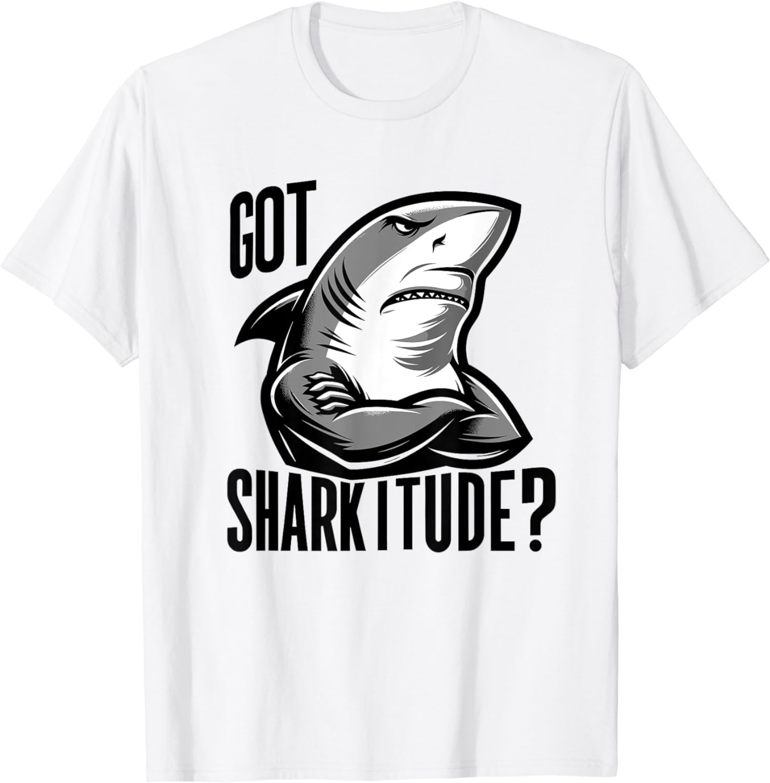 Shark Got Sharkitude Ocean Beach Vibes Marine Life T-Shirt - Walmart.com
