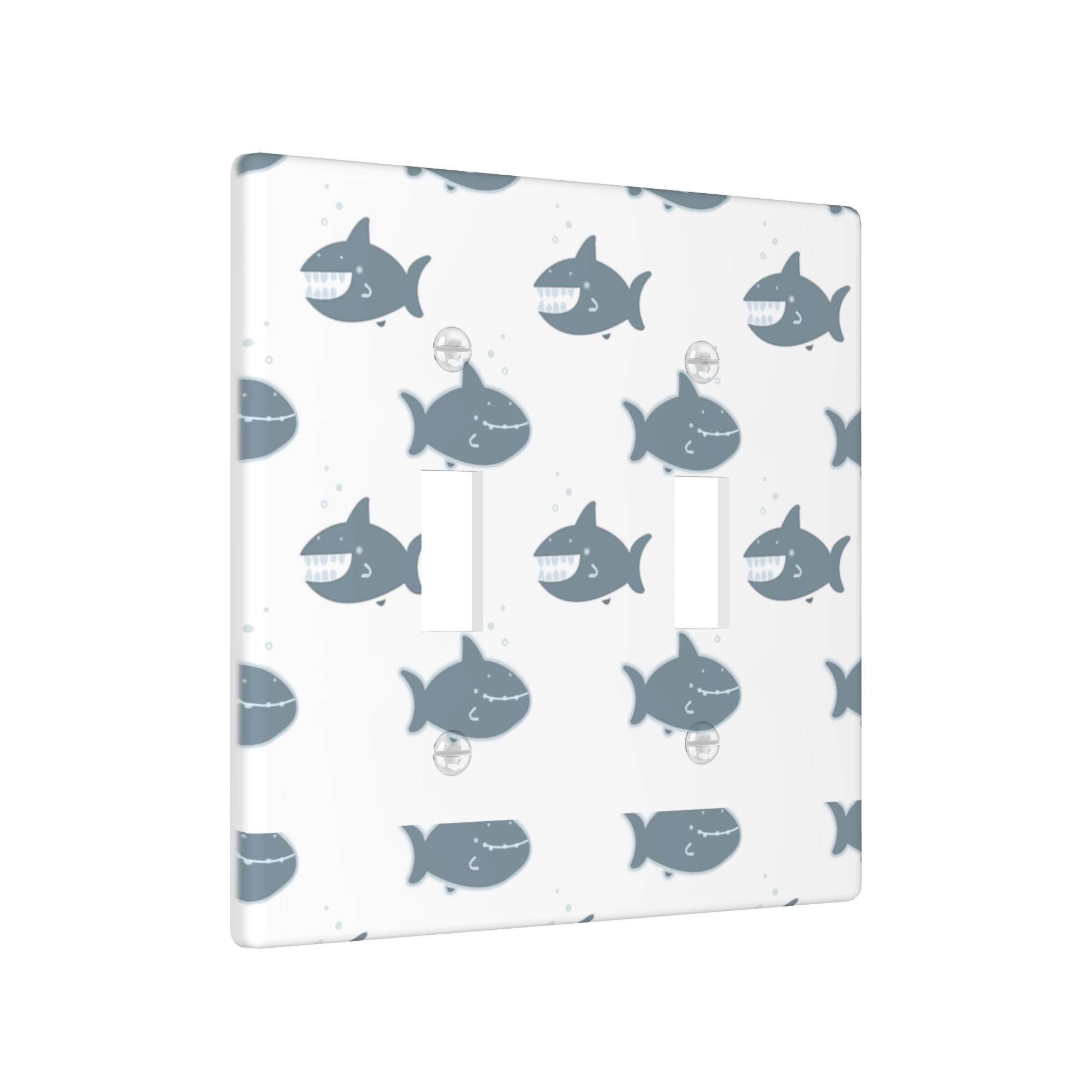 Shark Group Double Toggle Light Switch Plate Decorative Wall Plate ...