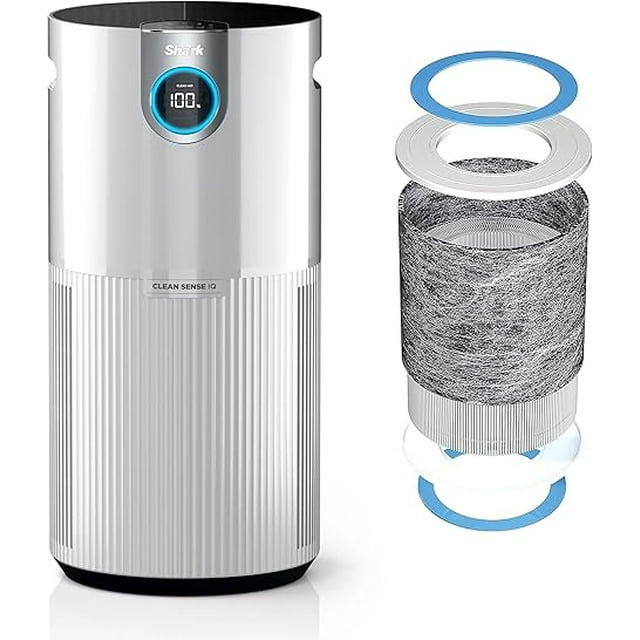 Shark HP102 Air Purifier with Nanoseal HEPA, Cleansense IQ, Odor Lock ...