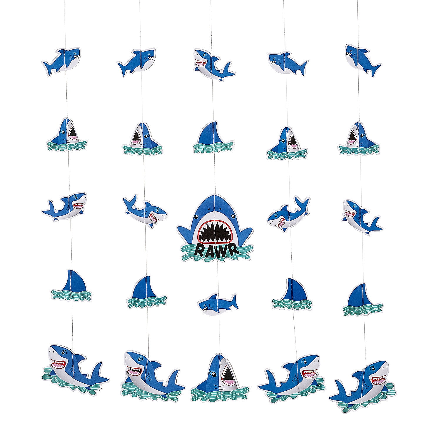 Shark Hanging Decorations - 6 Piece - Walmart.com