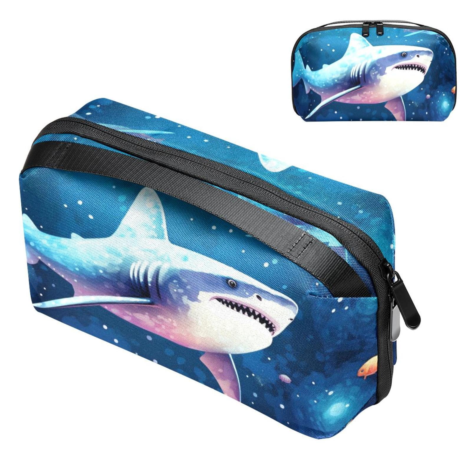 Shark Hard Drive Case Travel Bag Cord Charger Organizer for Purse ...
