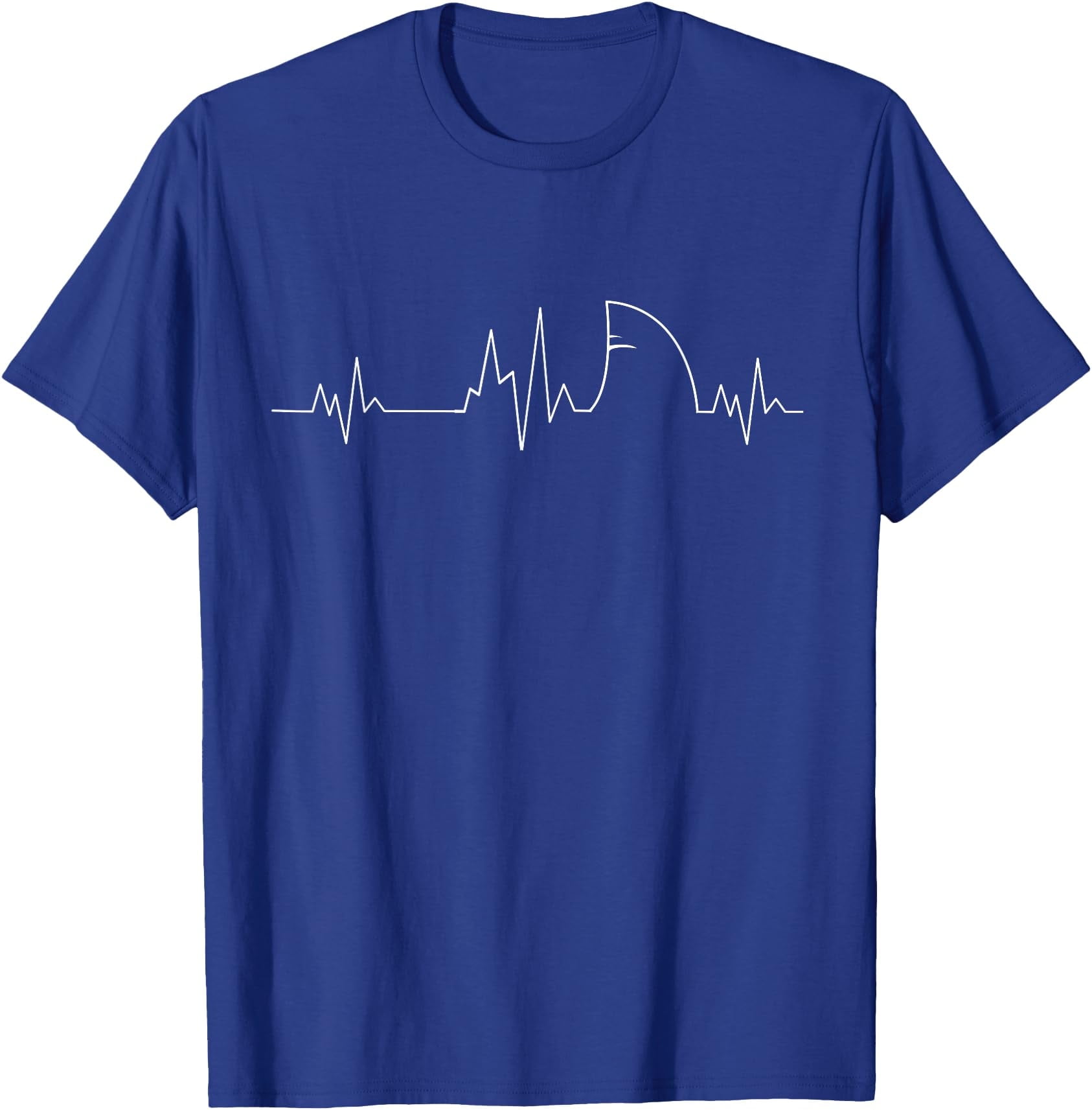 Shark Heartbeat EKG Funny Fish Fin Pulse Ocean Animal Lovers Softstyle ...
