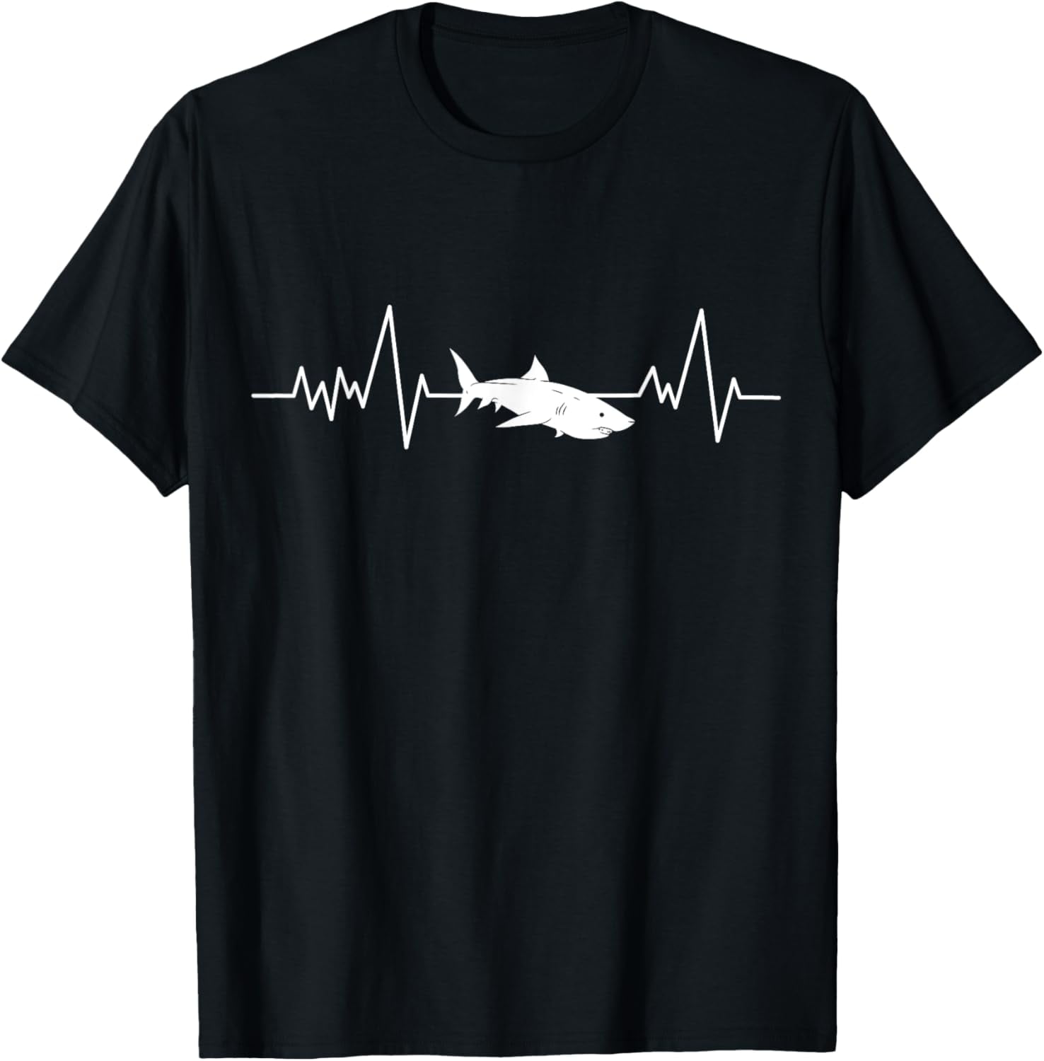 Shark heartbeat fish pulse sea life ECG animal T-Shirt - Walmart.com