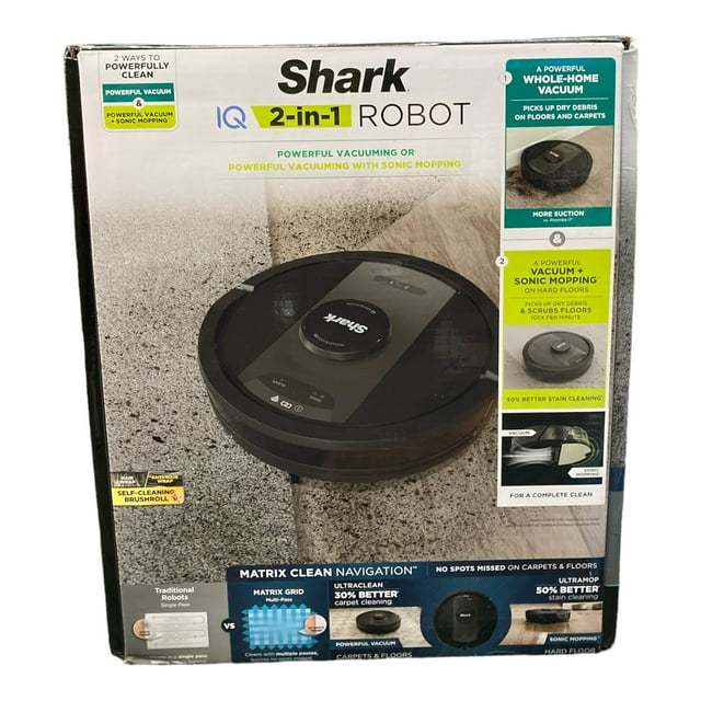 Shark IQ Matrix 2in1 Robot Vacuum & Mop, Home Mapping Dual Edge Side ...