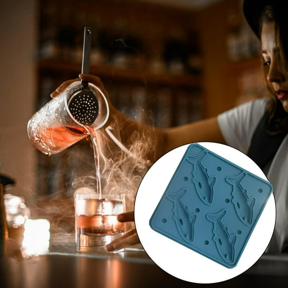 Shark Ice Cube Tray Silicone, Easy Release Molds for Water Beverages ...