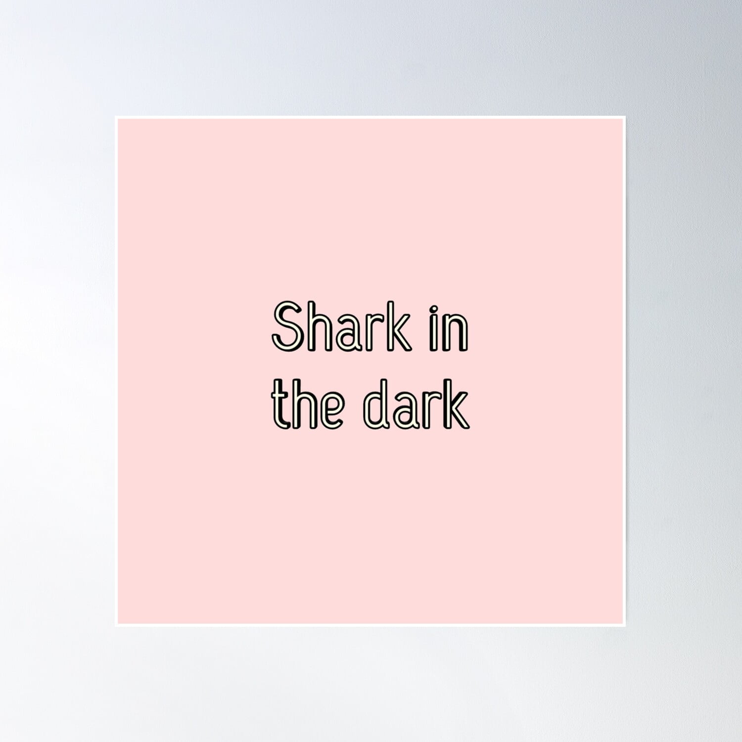 *Shark In The Dark* Poster Wall Art, Modern Wall Decor Wall Art, Modern ...