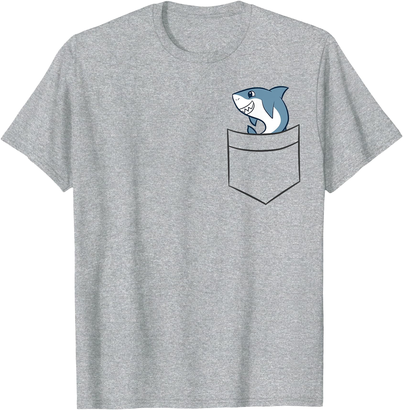 Shark In a Pocket (Graphic Only) Cute Fish Softstyle Unisex T-Shirt ...