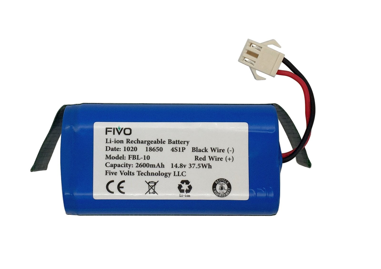 Shark Ion RV750, RV720, RV700 Robot Vacuum Replacement Battery Pack (3 ...