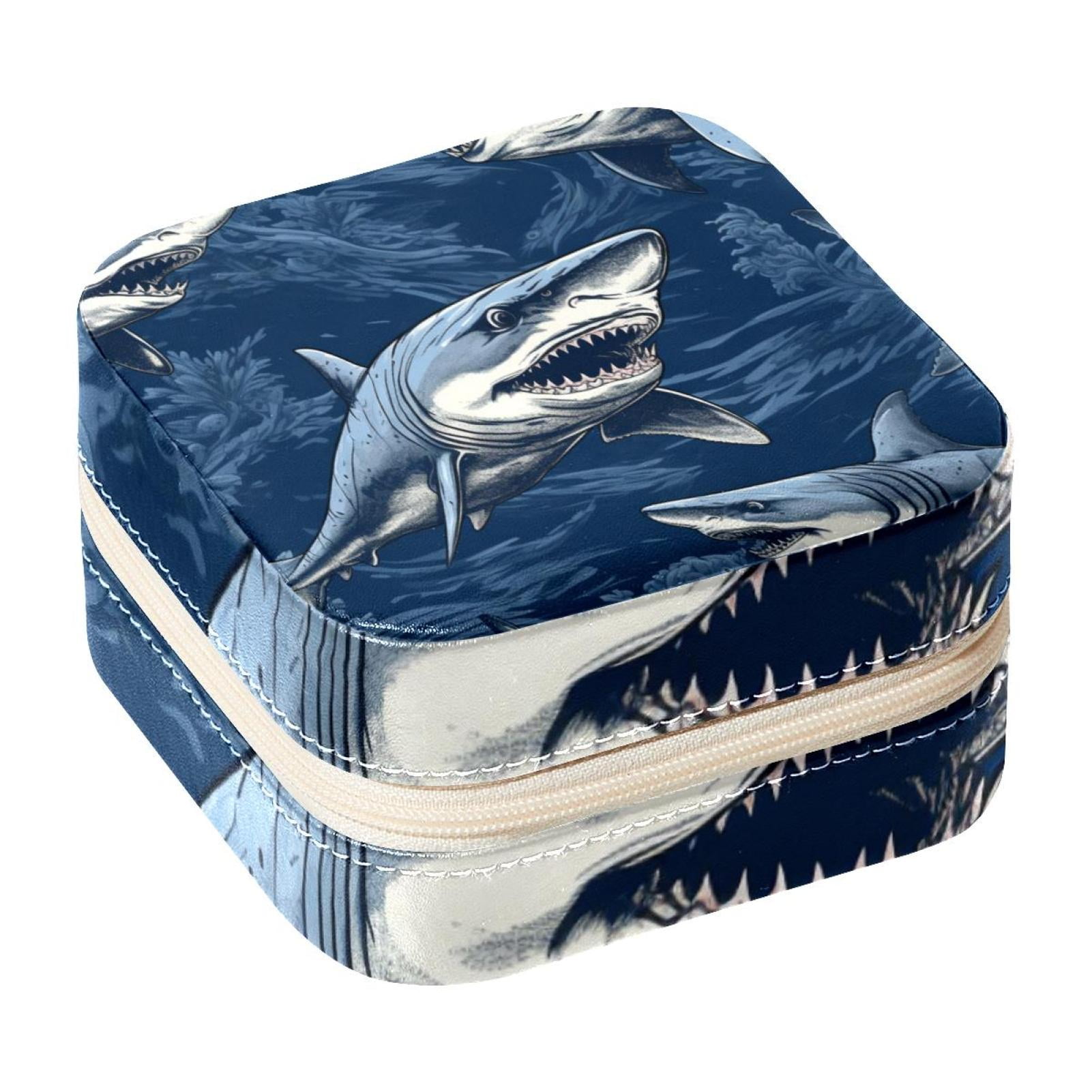 Shark Jewelry Display and Organizer: Portable Square Travel Case for ...