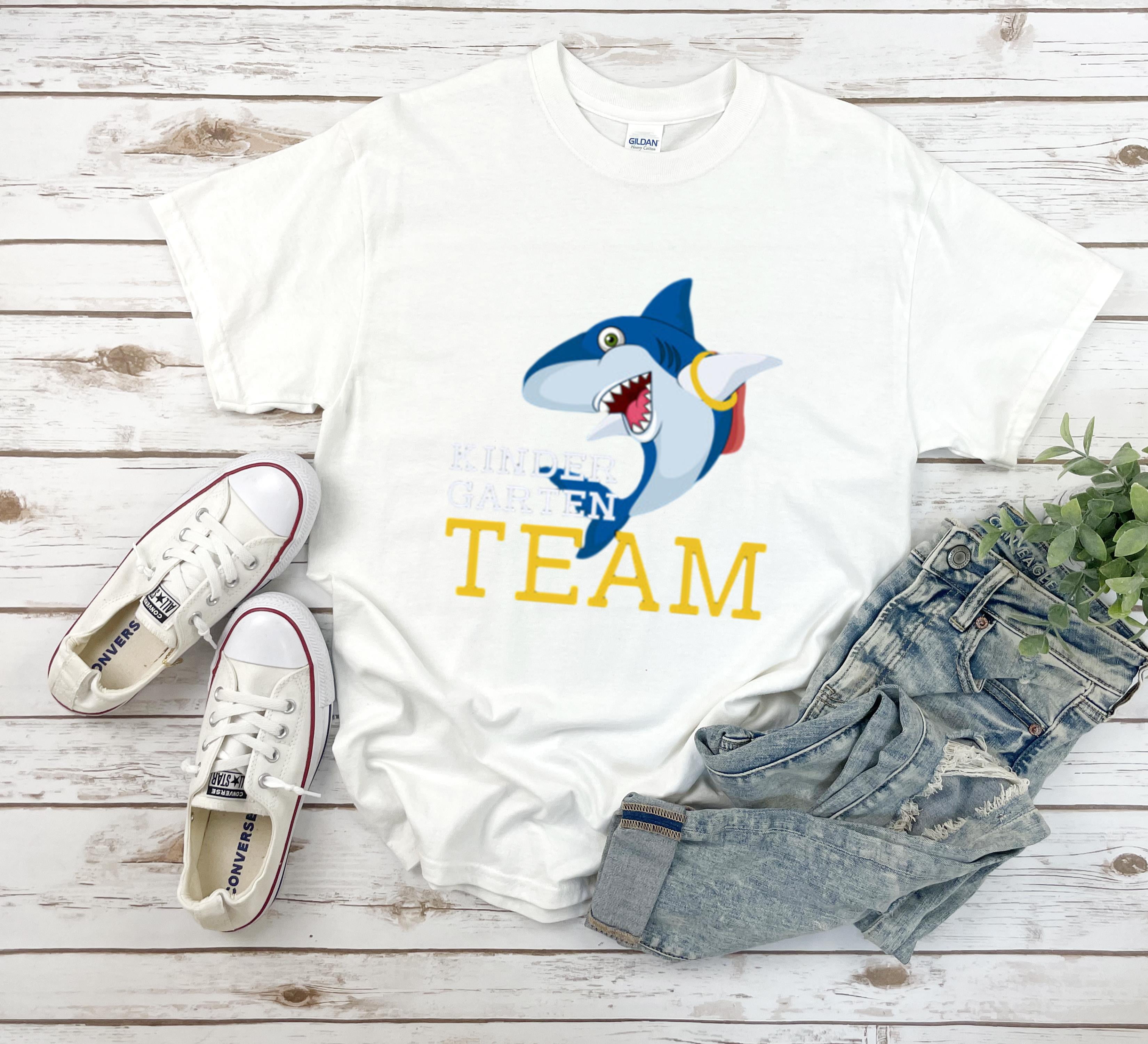 Shark Kindergarten Team Jawsome Back To School Teacher Unisex T-Shirt ...