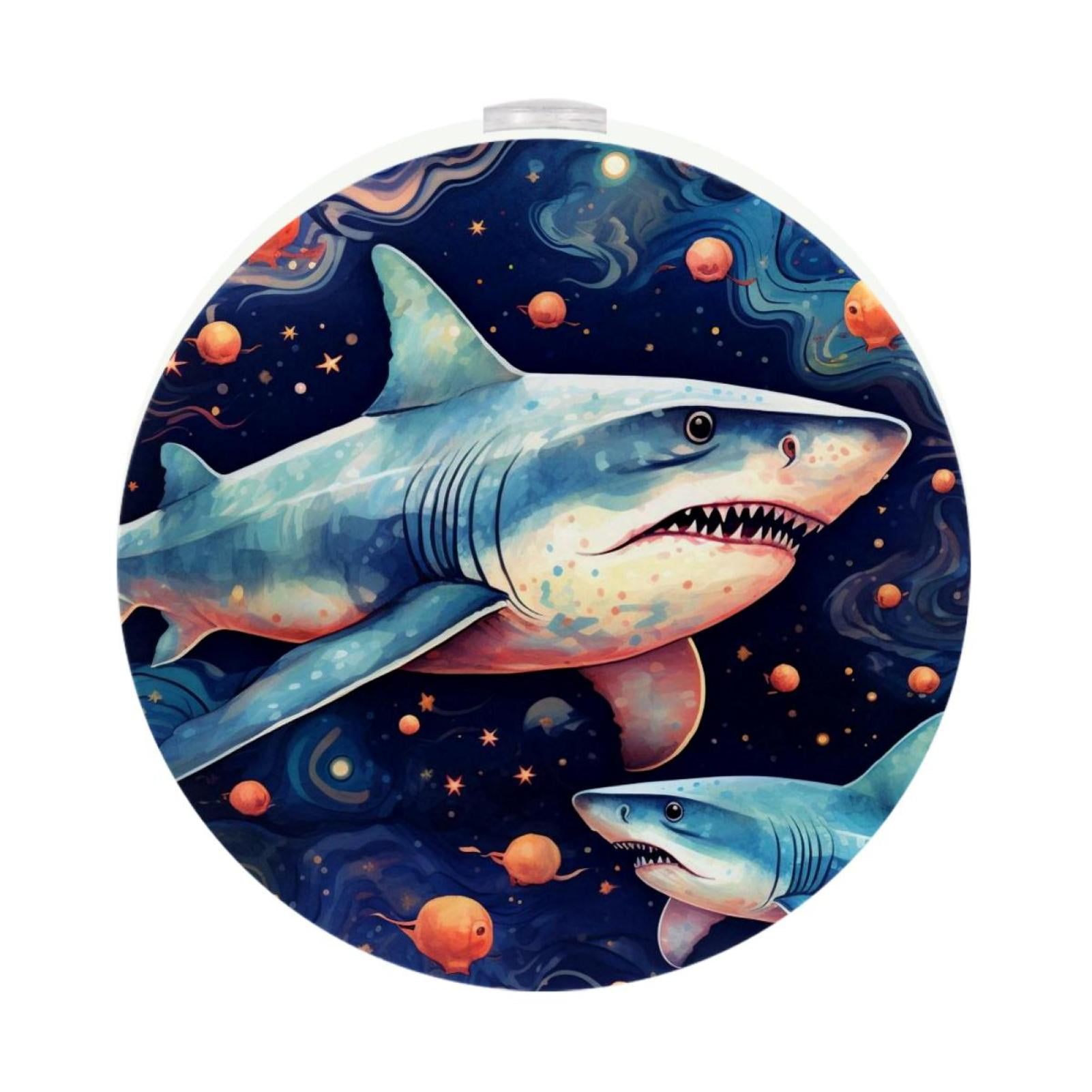 Shark LED Round Night Light-2PCS: Bright and Energy Efficient ...