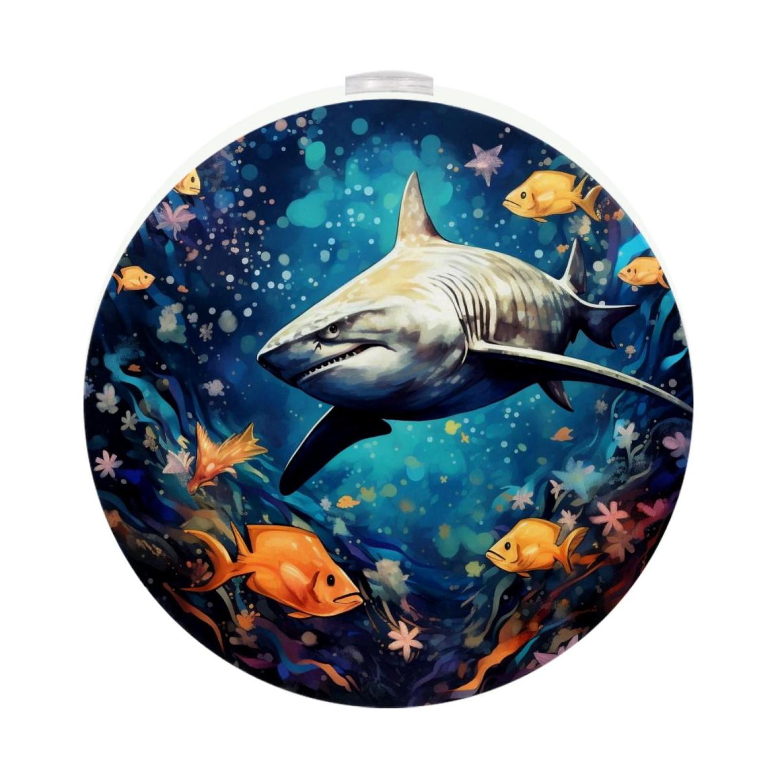 Shark LED Round Night Light-2PCS: Bright and Energy Efficient ...