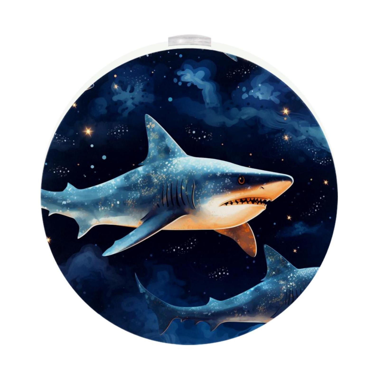 Shark LED Round Night Light - 2PCS, Compact and Energy-Efficient ...