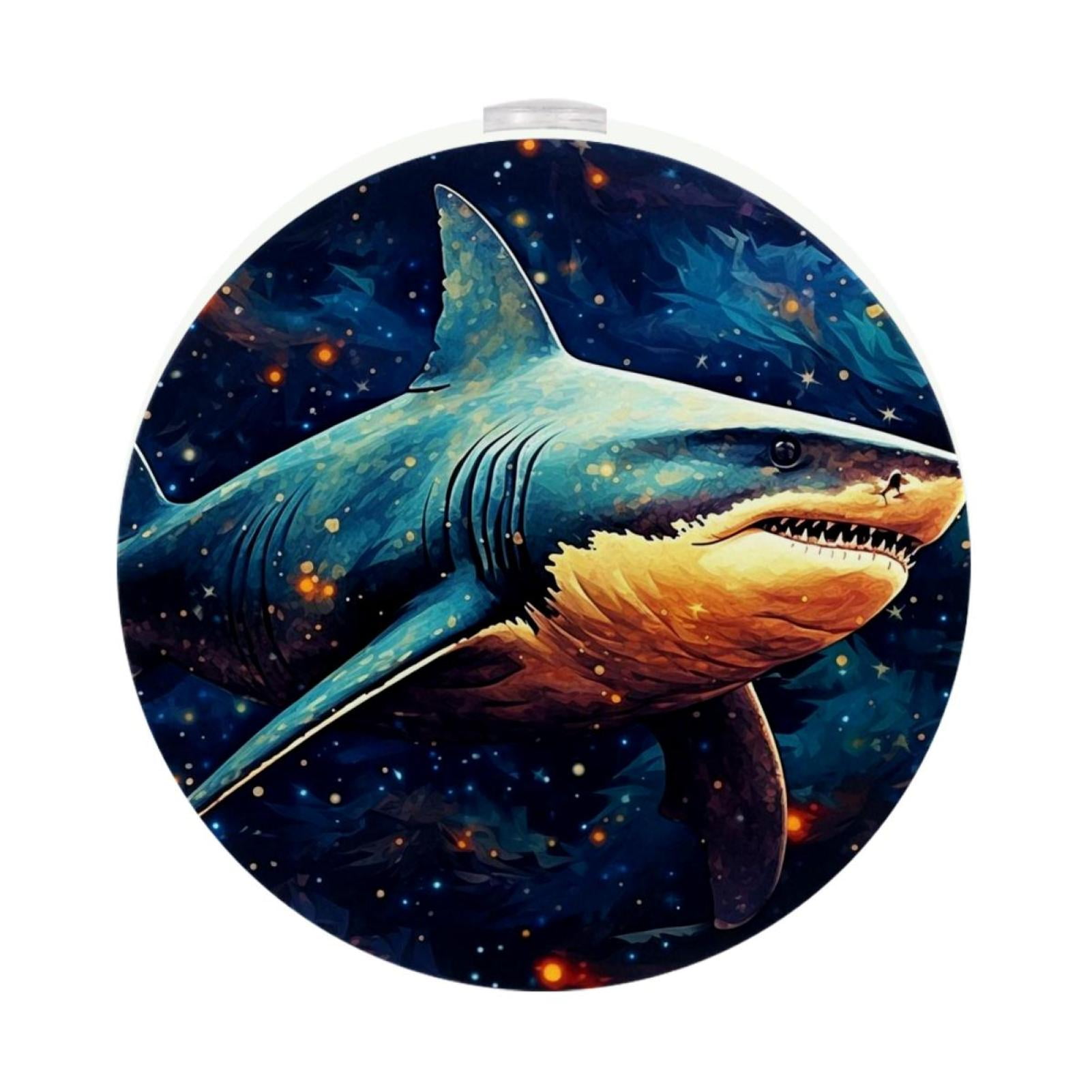 Shark LED Round Night Light-2PCS: Compact and Energy-Efficient Lighting ...