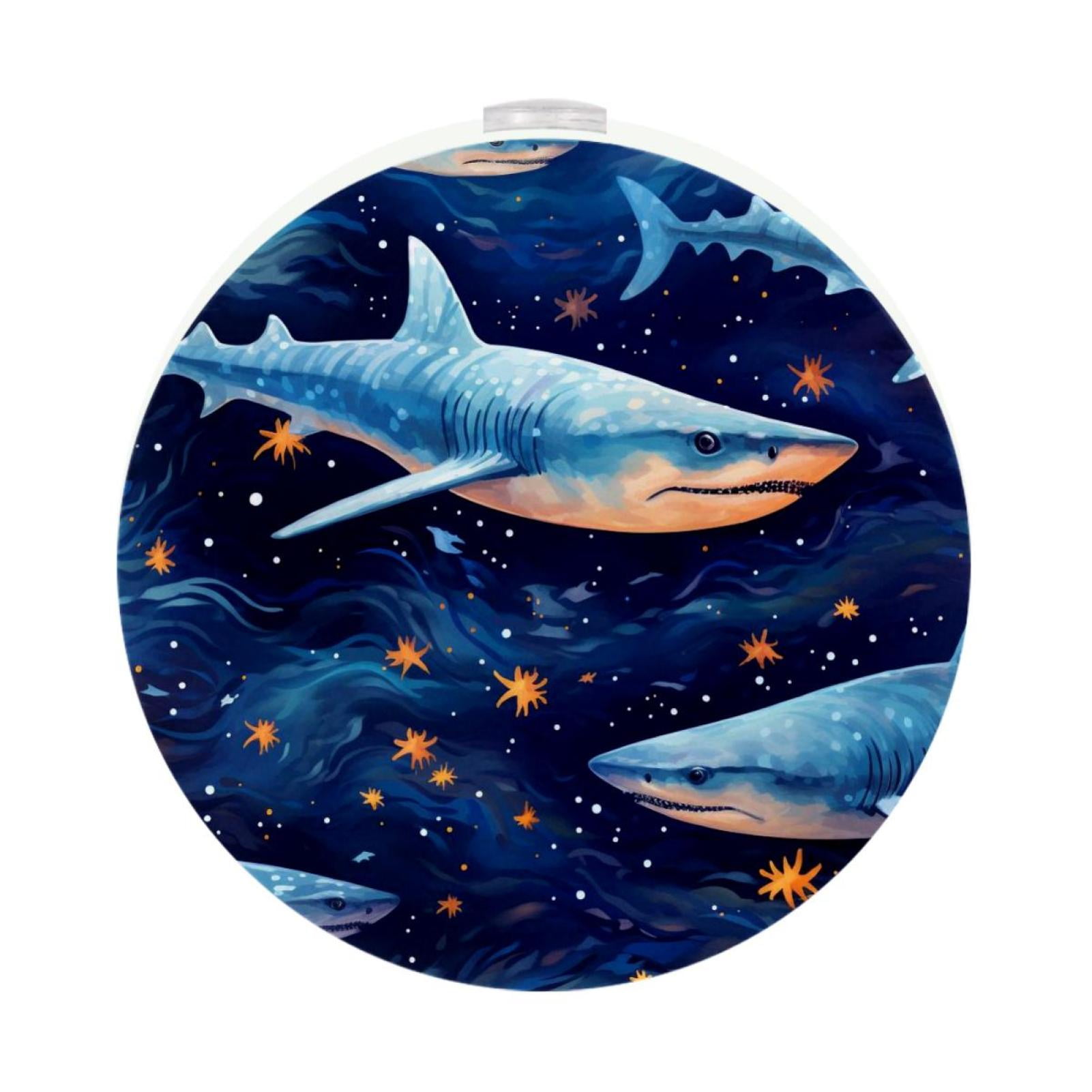 Shark LED Round Night Light-2PCS | Convenient Plug-in Nightlights for ...