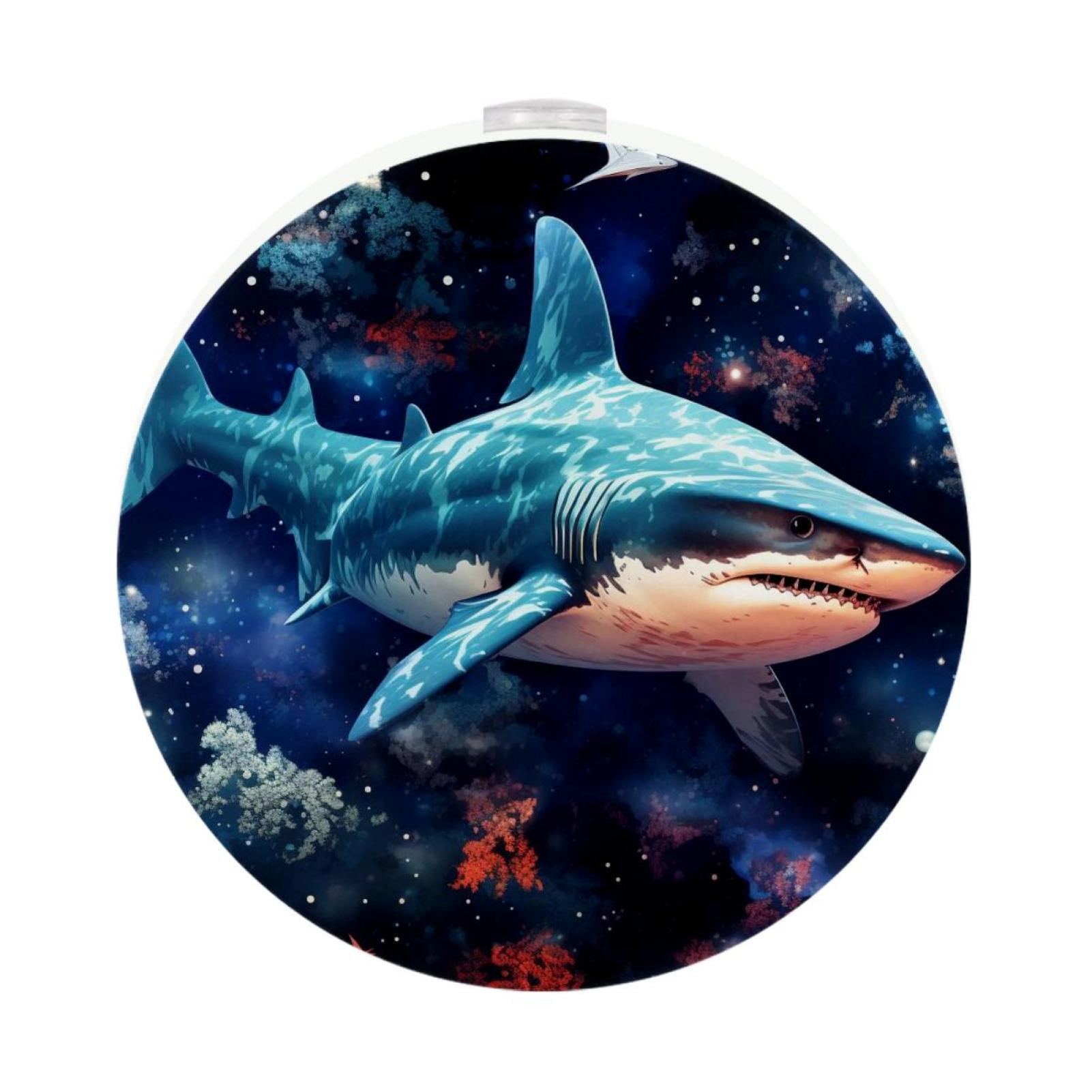 Shark LED Round Night Light-2PCS Ultra Bright Candle Battery Powered ...