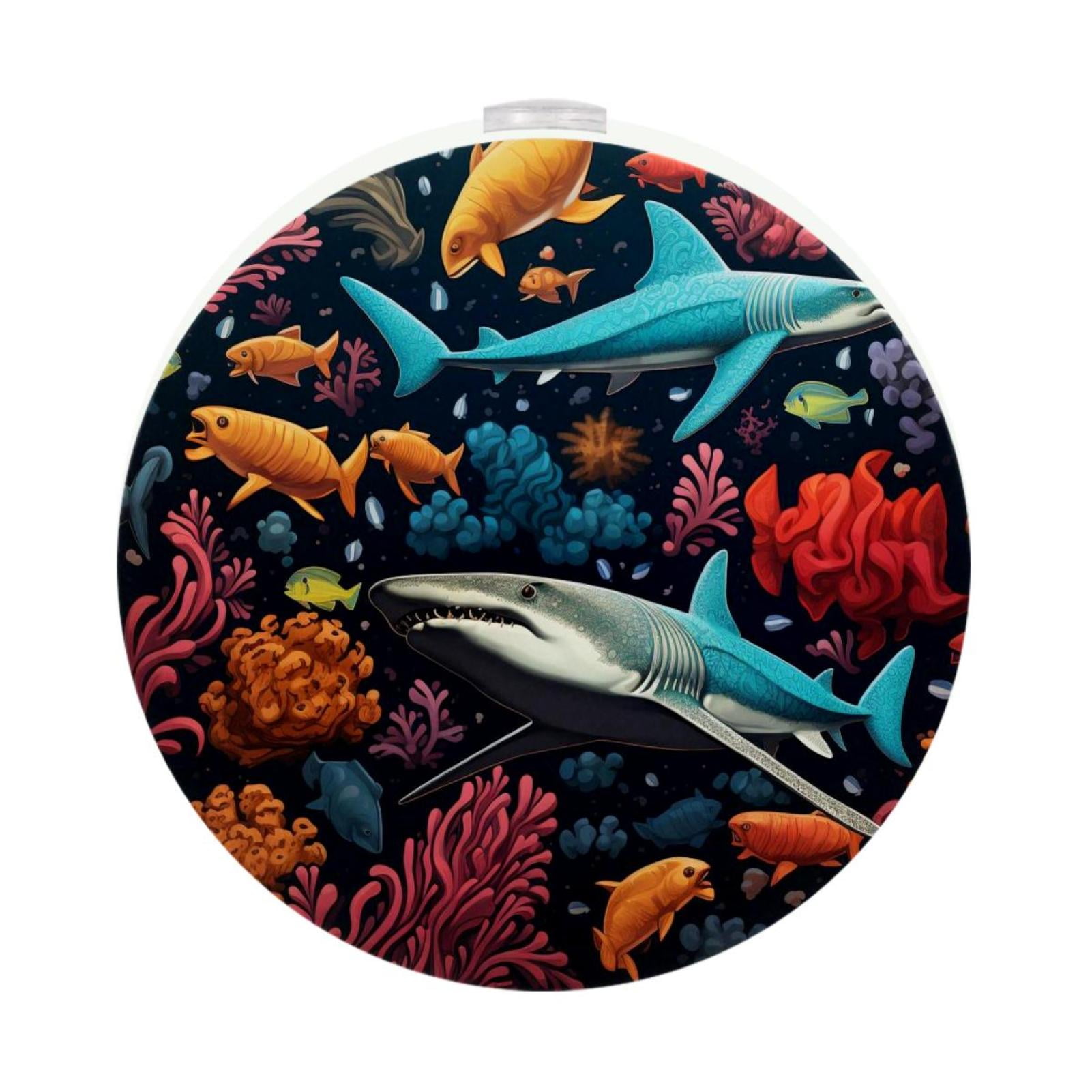 Shark LED Round Night Light-2PCS Ultra Bright Candle Battery Powered ...