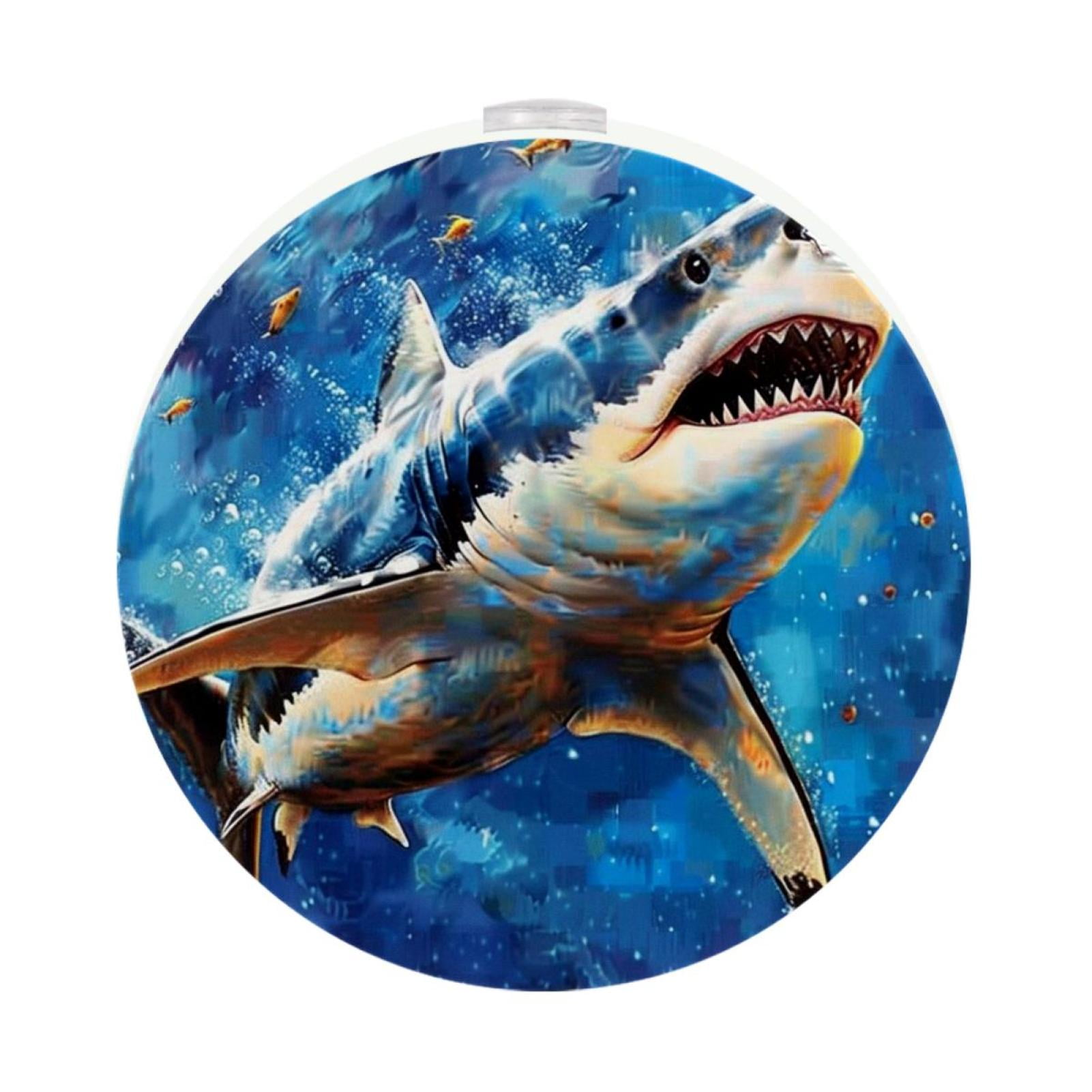 Shark LED Round Night Light-2PCS Ultra Bright Candle Battery Powered ...