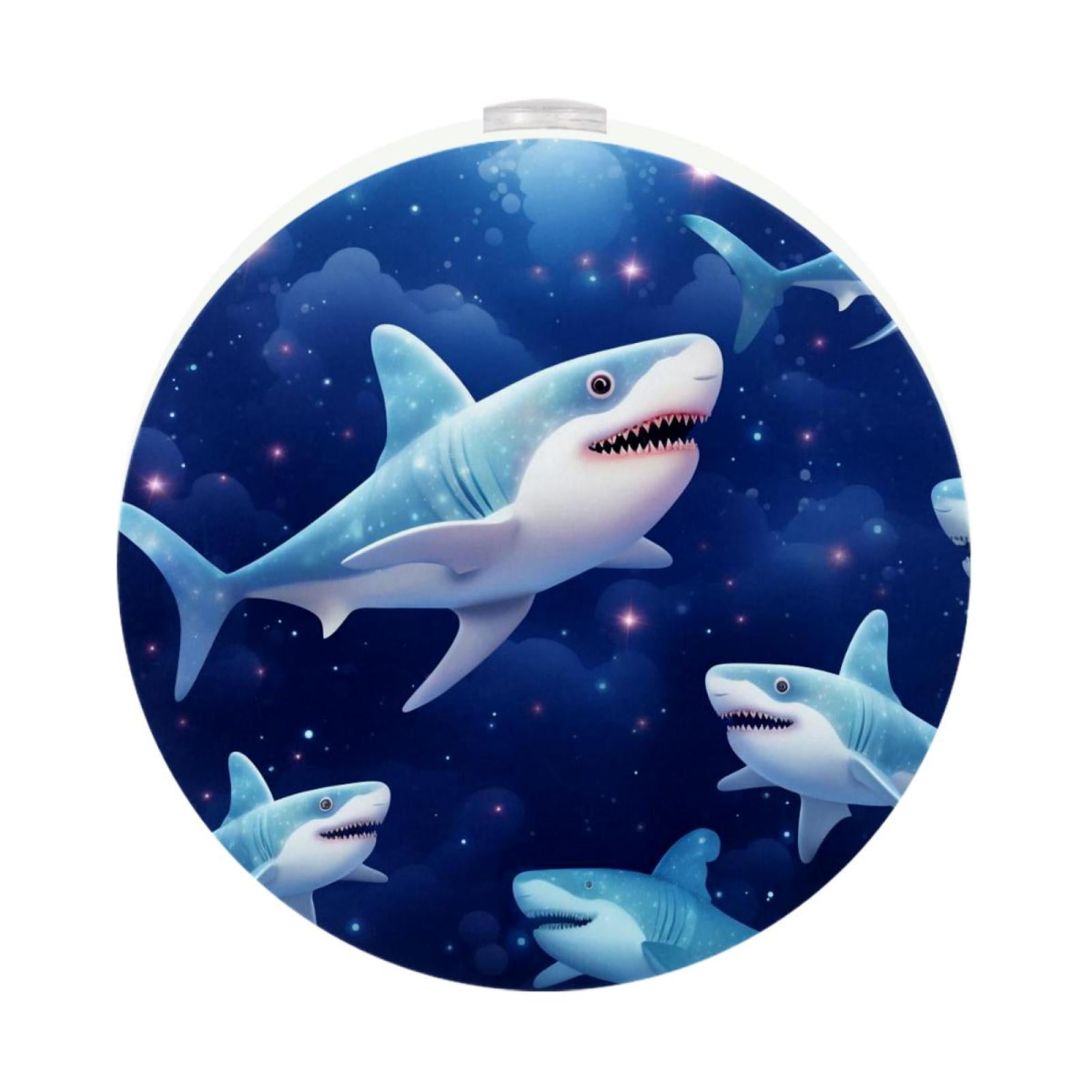 Shark LED Round Night Light-2PCS for a Relaxing and Safe Ambiance in ...