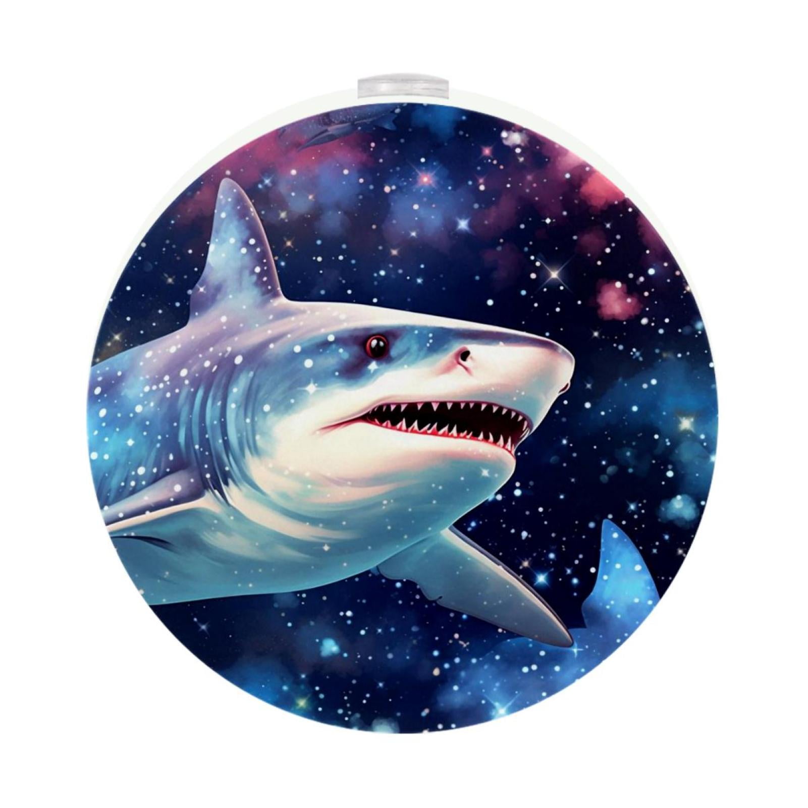 Shark LED Round Night Light-2pcs, Dimmable Plug-in Nightlight with Dusk ...