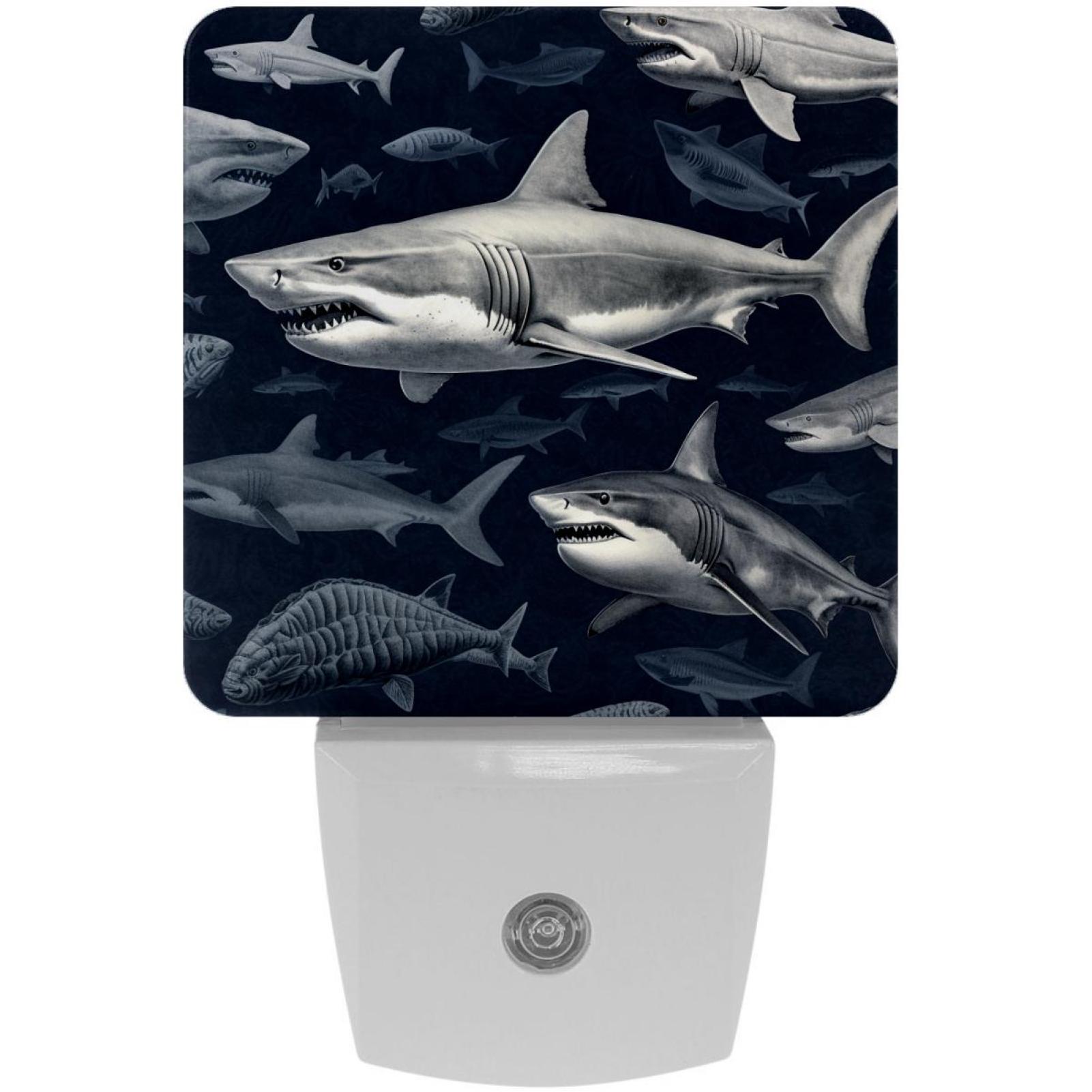 Shark LED Square Night Light - Small and Bright Square-shaped LED Night ...