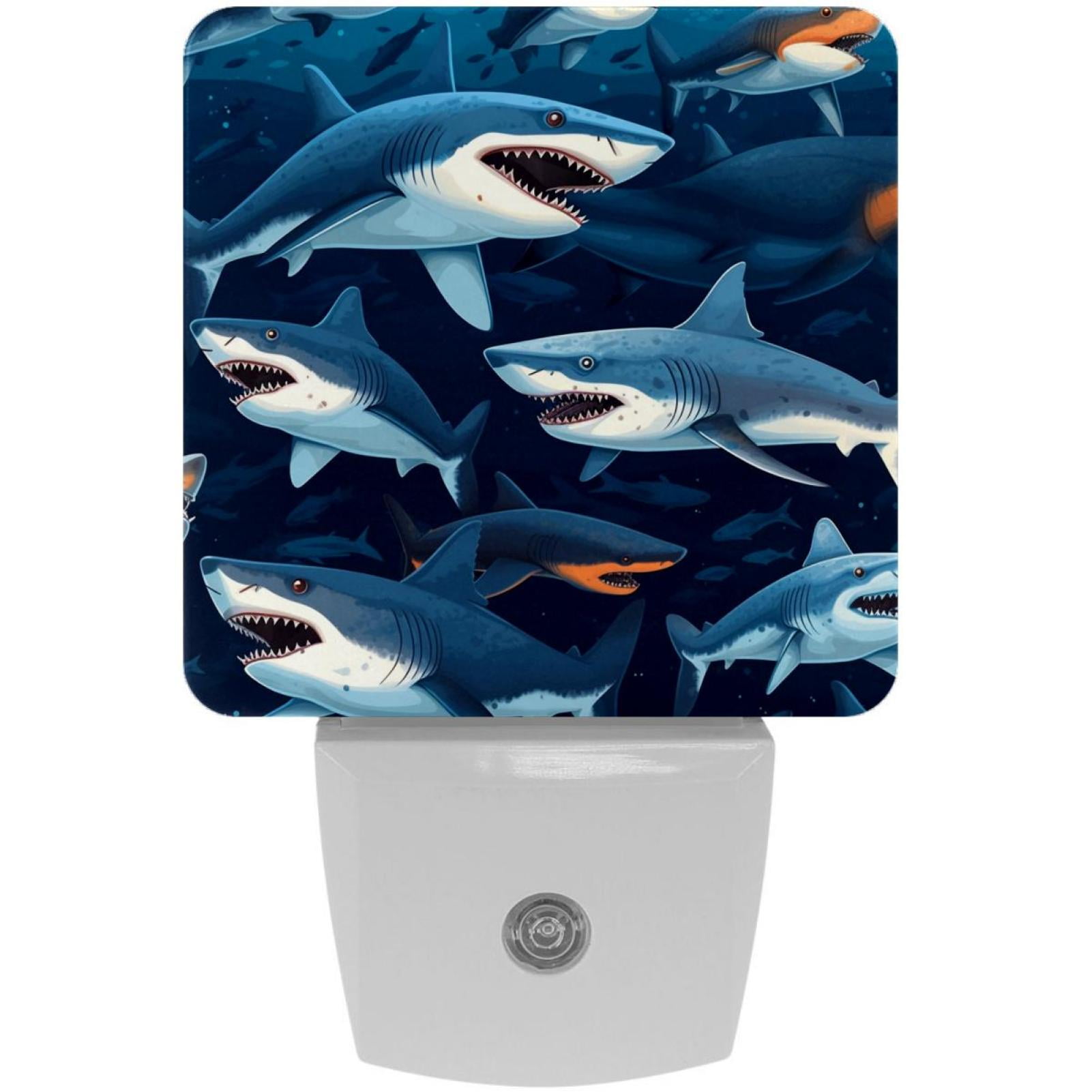 Shark LED Square Night Lights - Modern Design, Energy Efficient Indoor ...
