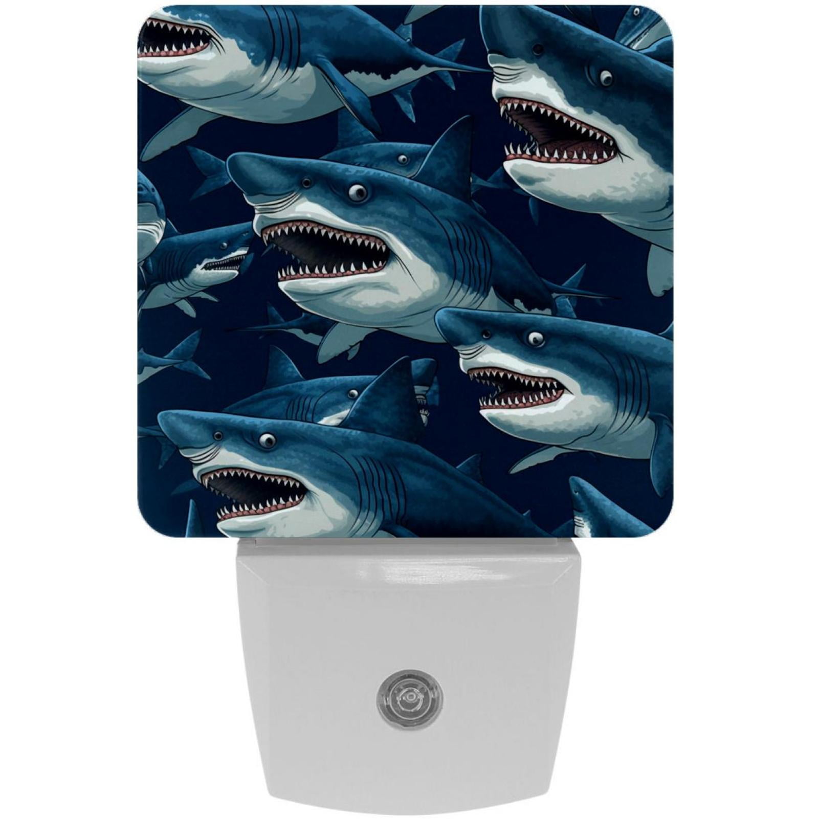 Shark LED Square Night Lights- Modern and Energy Efficient Bedside ...